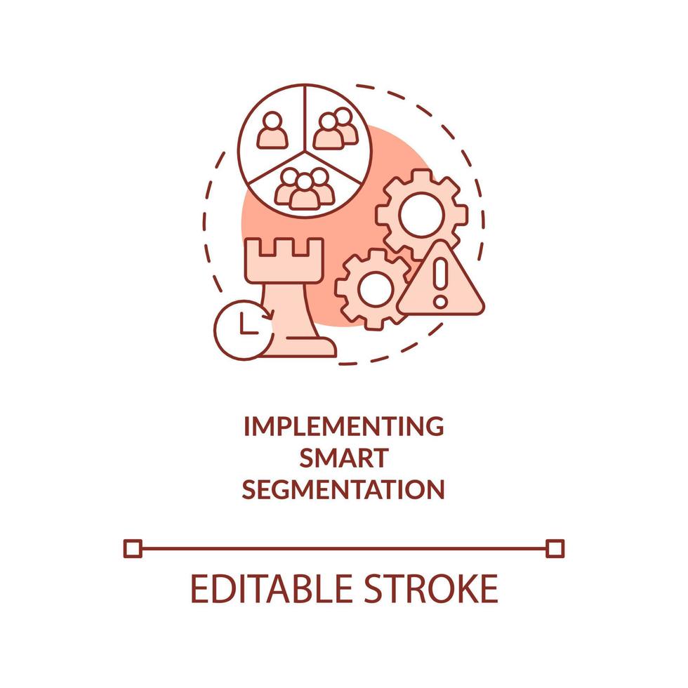 Implementing smart segmentation terracotta concept icon 23077759 Vector ... Implementing smart segmentation terracotta concept icon 23077759 Vector ...