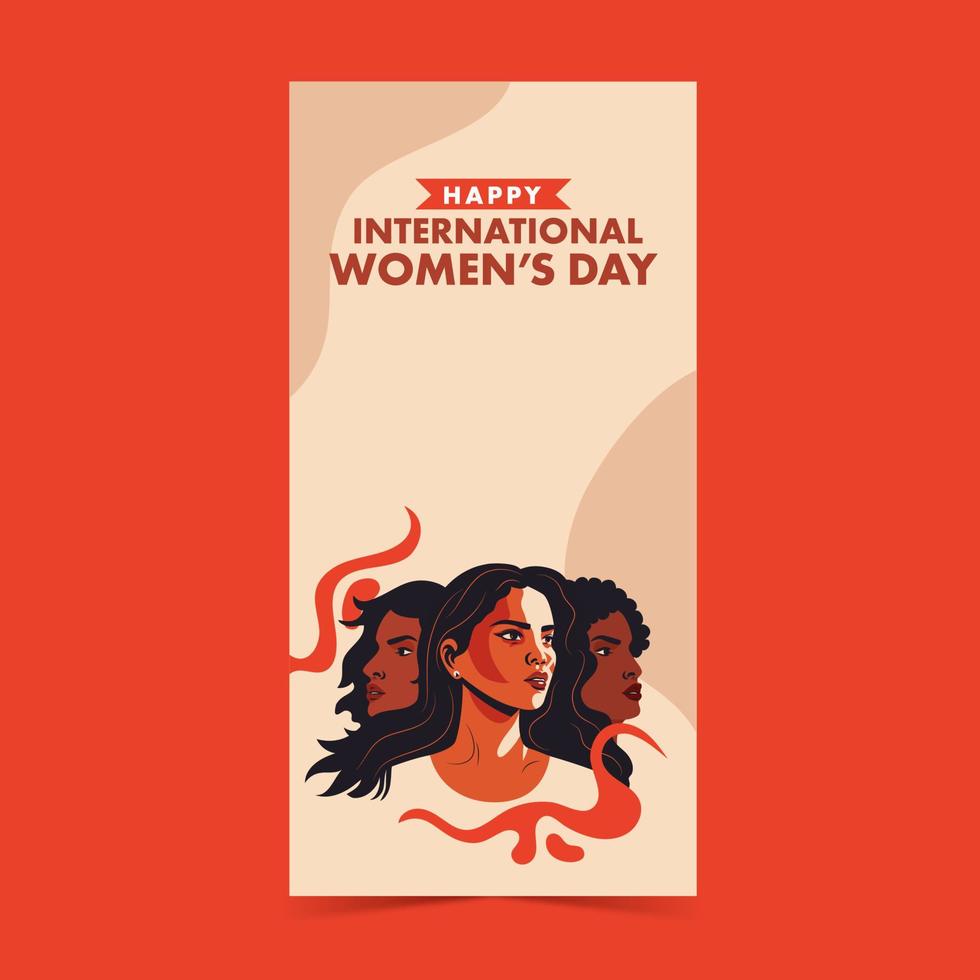 Happy International Women's Day Concept With Three Young Women ...
