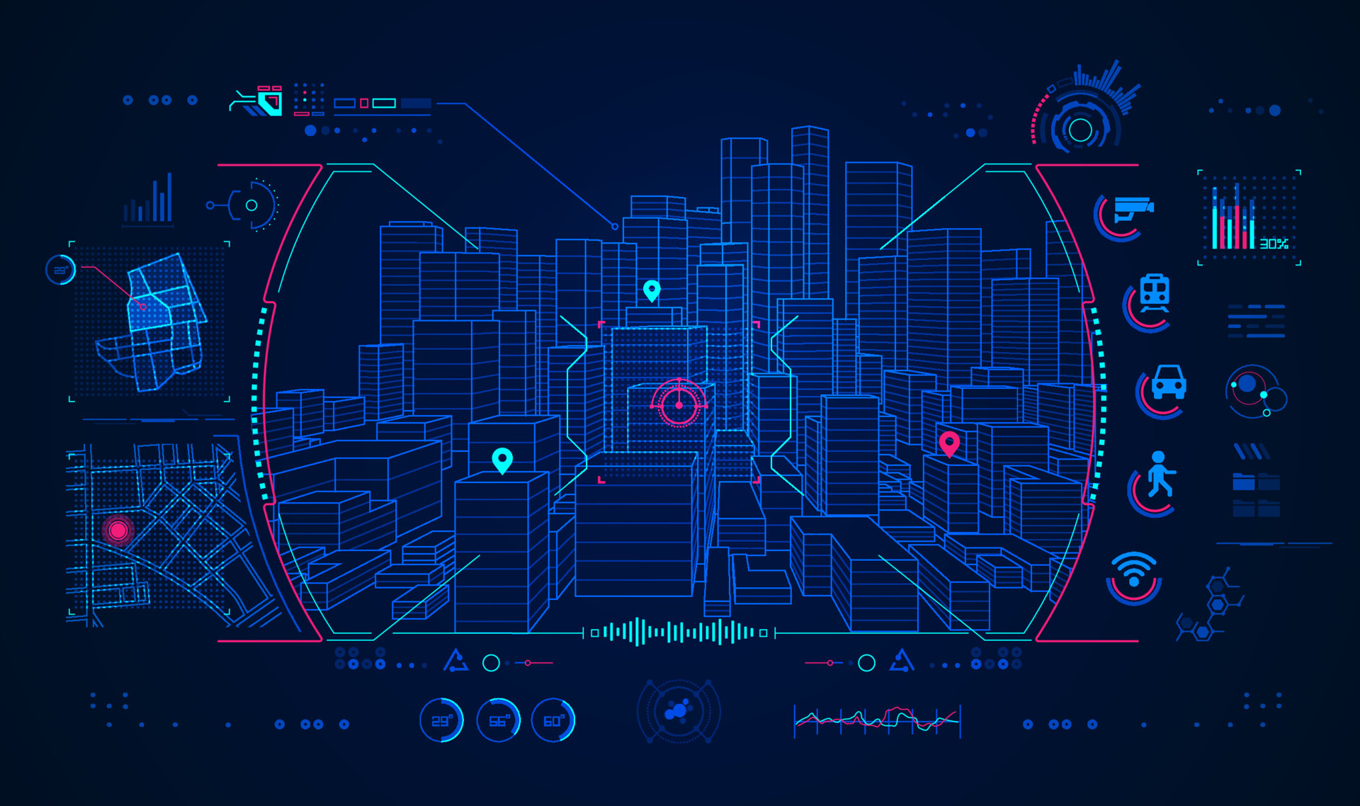 data City interface 23080009 Vector Art at Vecteezy