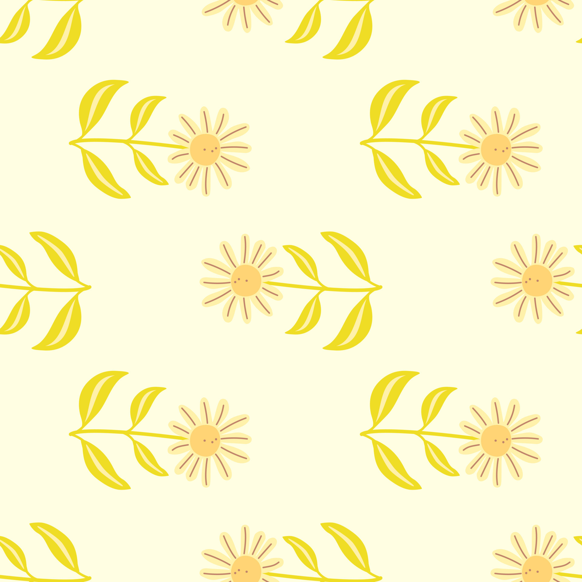Simple flower seamless pattern. Elegant botanical background. Abstract ...