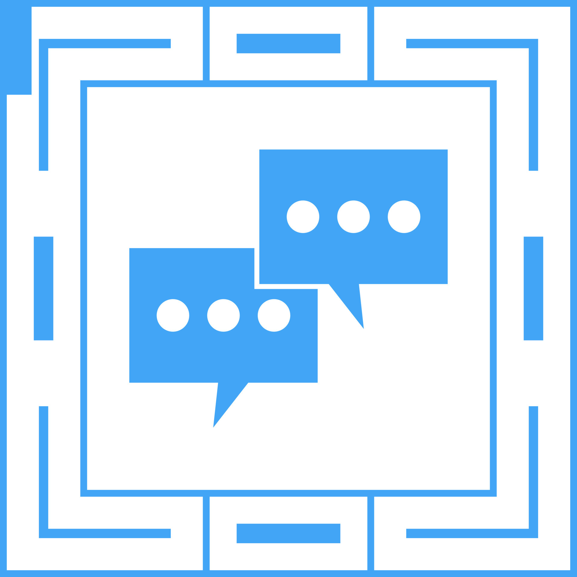 Double Message Bubble Vector Icon 23082749 Vector Art At Vecteezy