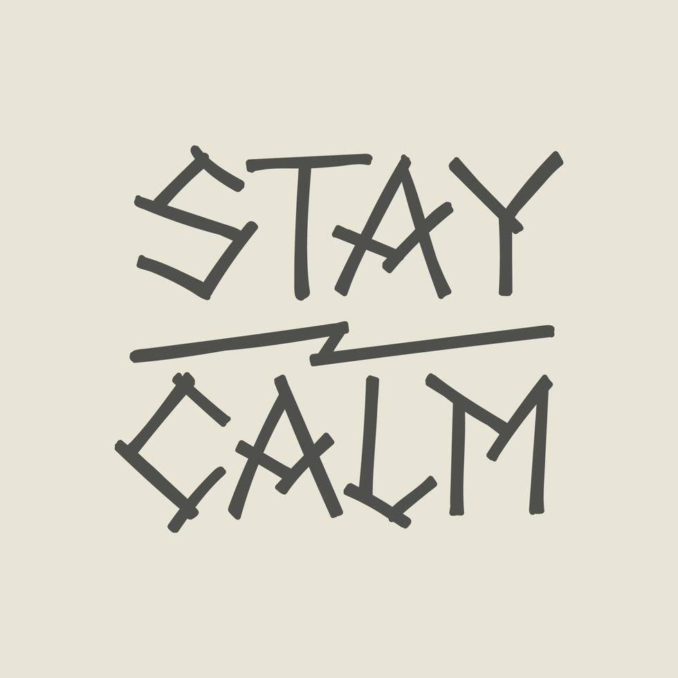 Stay Calm Handdrawn Free Vector 23087449 Vector Art At Vecteezy