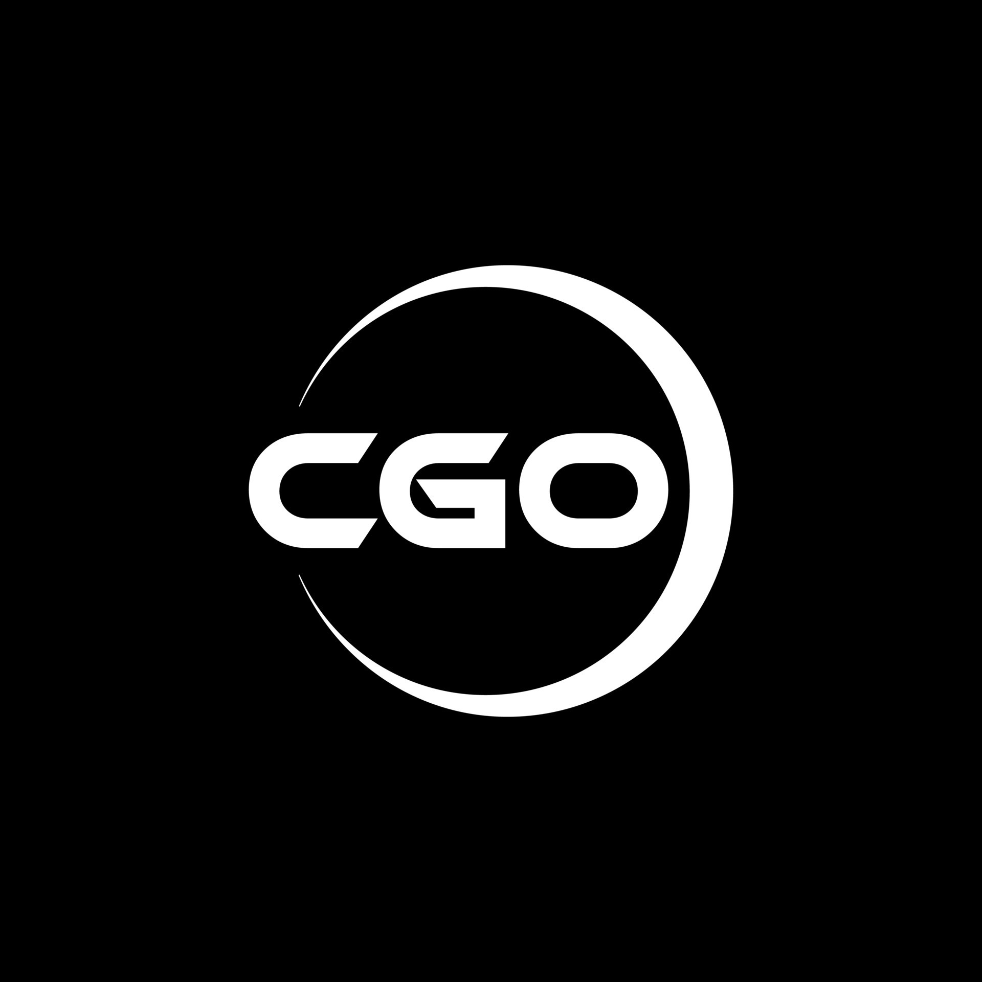 CGO letter logo design in illustration. Vector logo, calligraphy ...