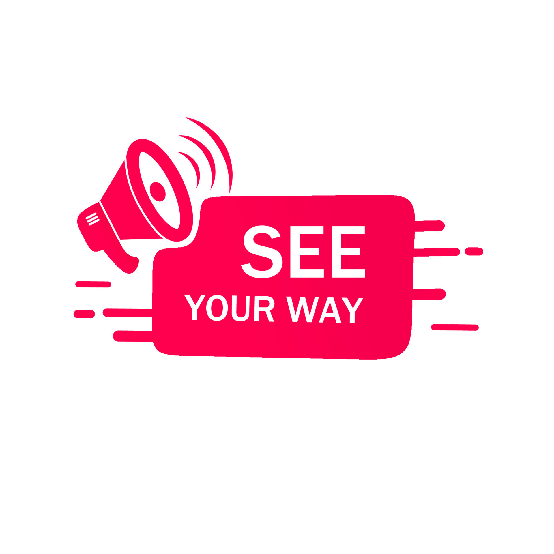 See your way banner with megaphone icon. Web elements, modern style ...