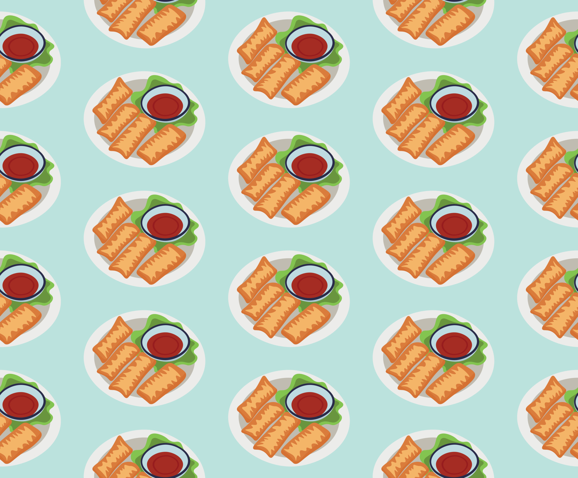 Spring roll pattern 23090271 Vector Art at Vecteezy