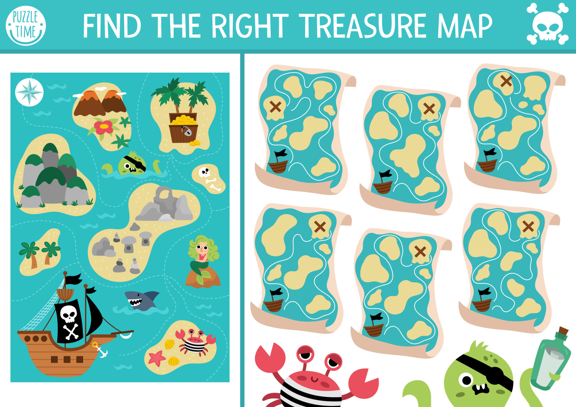 Simple Treasure Map For Kids