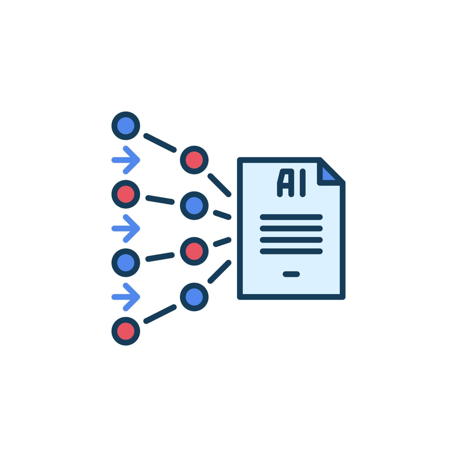 AI Text Generation vector Artificial Intelligence Generator colored icon 23093046 Vector Art at ...