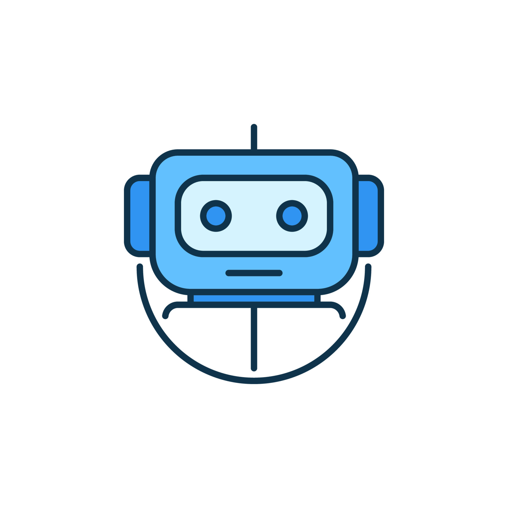 Chatbot Round Vector Robot Support Concept Colored Icon 23093079 Vector