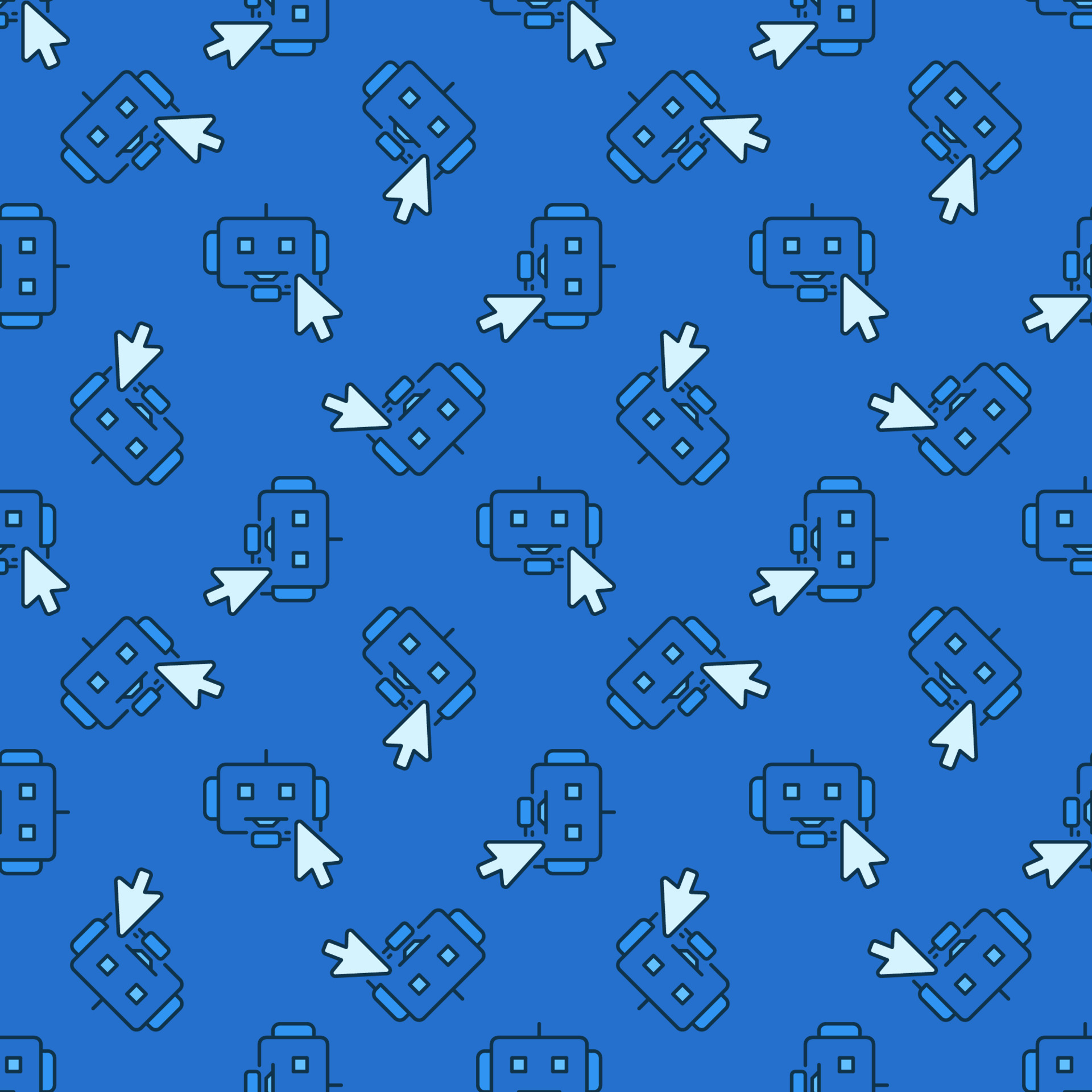 Chatbot With Mouse Cursor Vector Blue Seamless Pattern 23093082 Vector