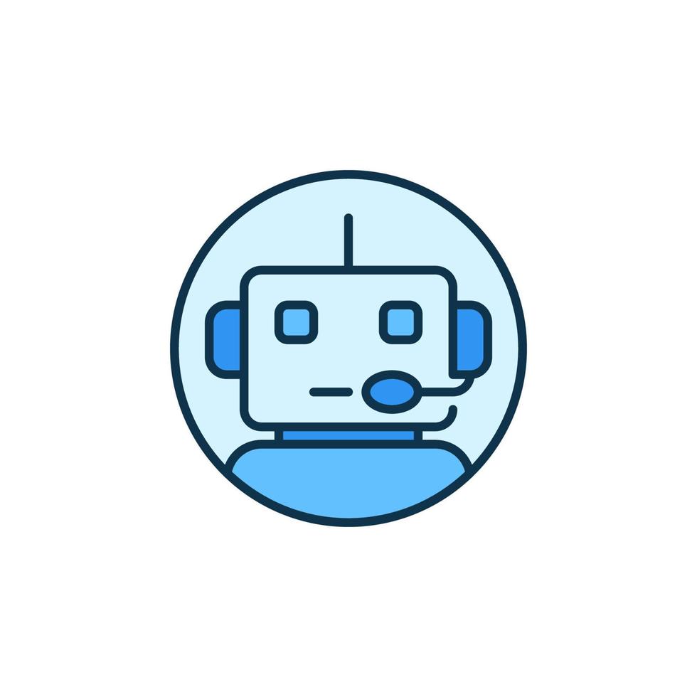 Circle With Robot Chatbot Vector Concept Colored Icon 23093090 Vector