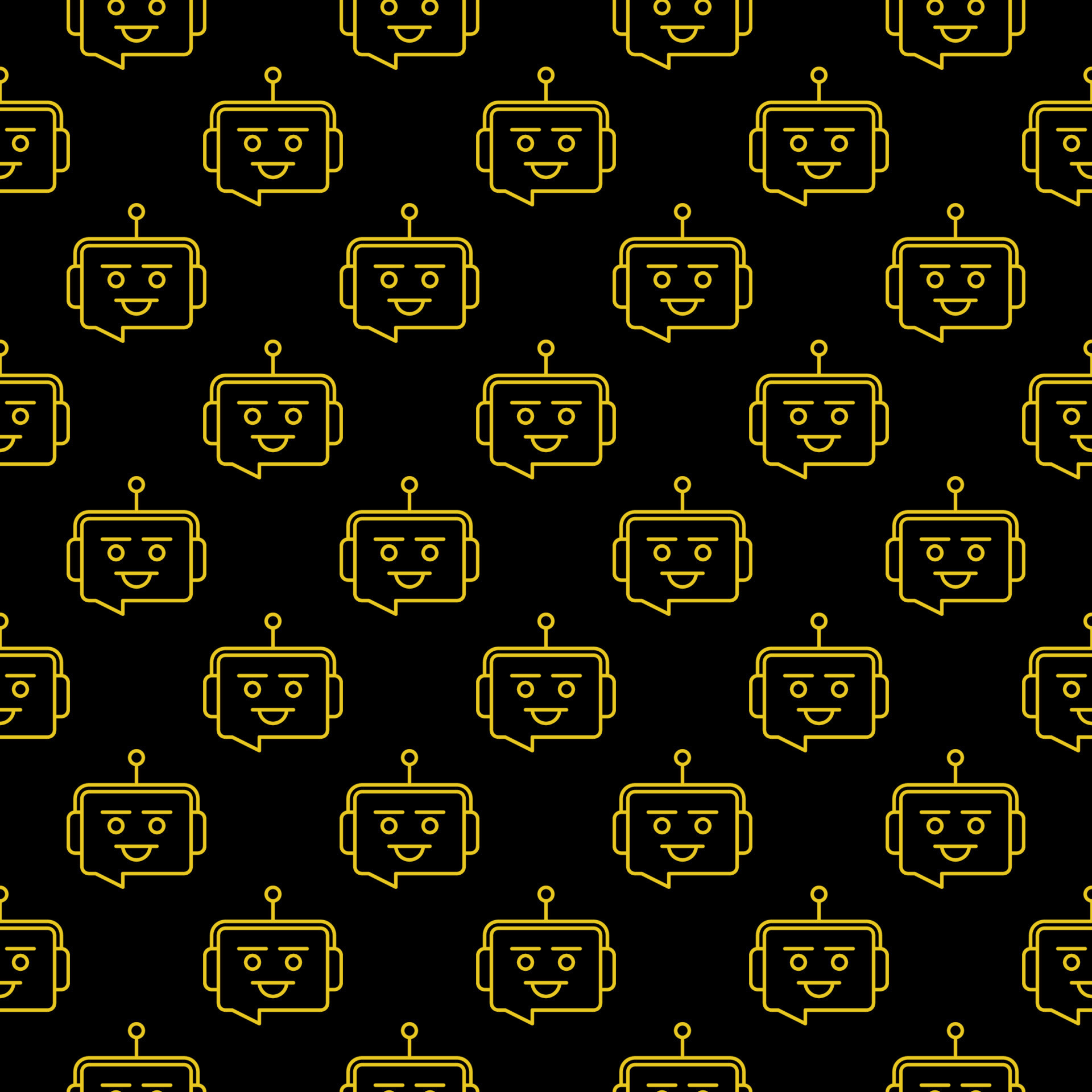 Speech Bubble Chatbot Vector Concept Dark Line Seamless Pattern