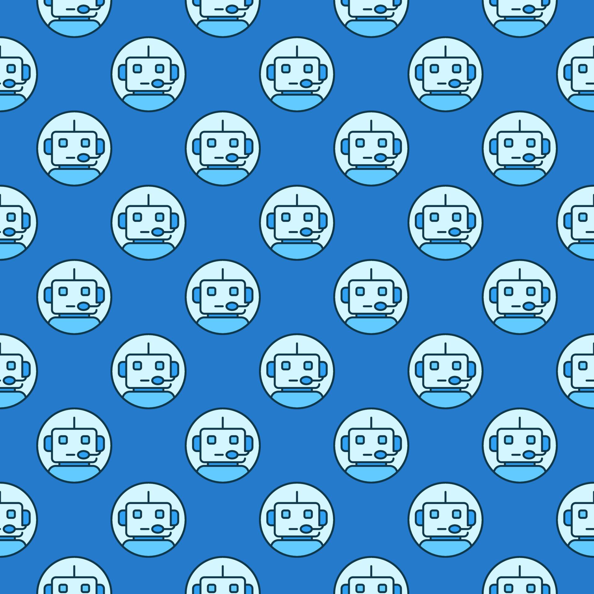 Circle With Robot Chatbot Vector Colored Seamless Pattern 23093191 Vector Art At Vecteezy