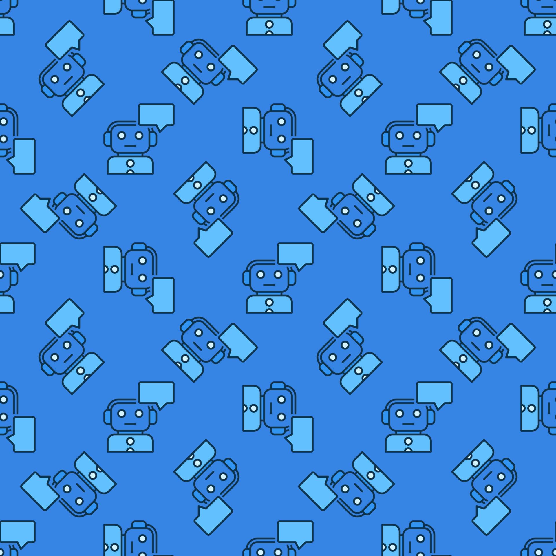 Chatbot With Speech Bubble Vector Technology Colored Seamless Pattern 23093201 Vector Art At