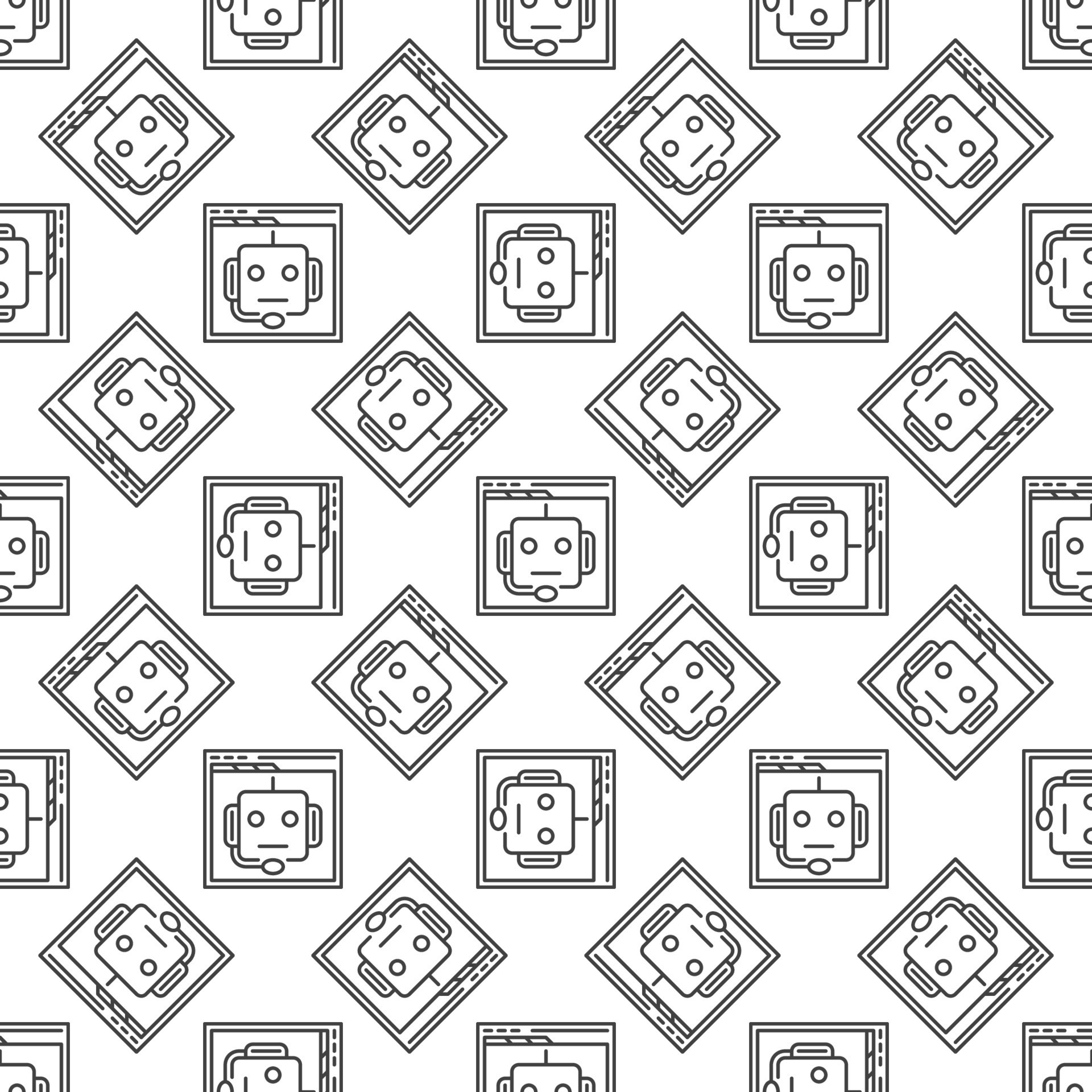 Web Browser With Chatbot Vector Concept Minimal Line Seamless Pattern 23093222 Vector Art At