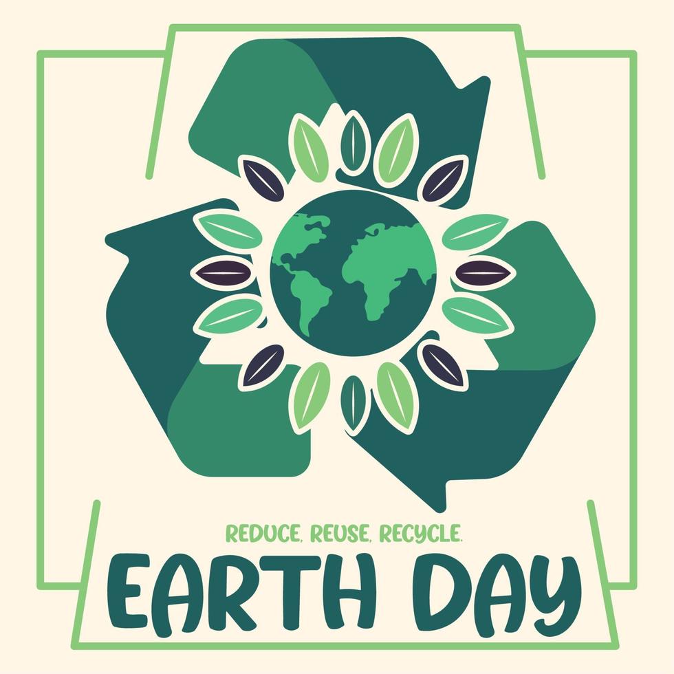 Isolated planet earth with leaves and recyclable symbol Earth day ... Isolated planet earth with leaves and recyclable symbol Earth day ...