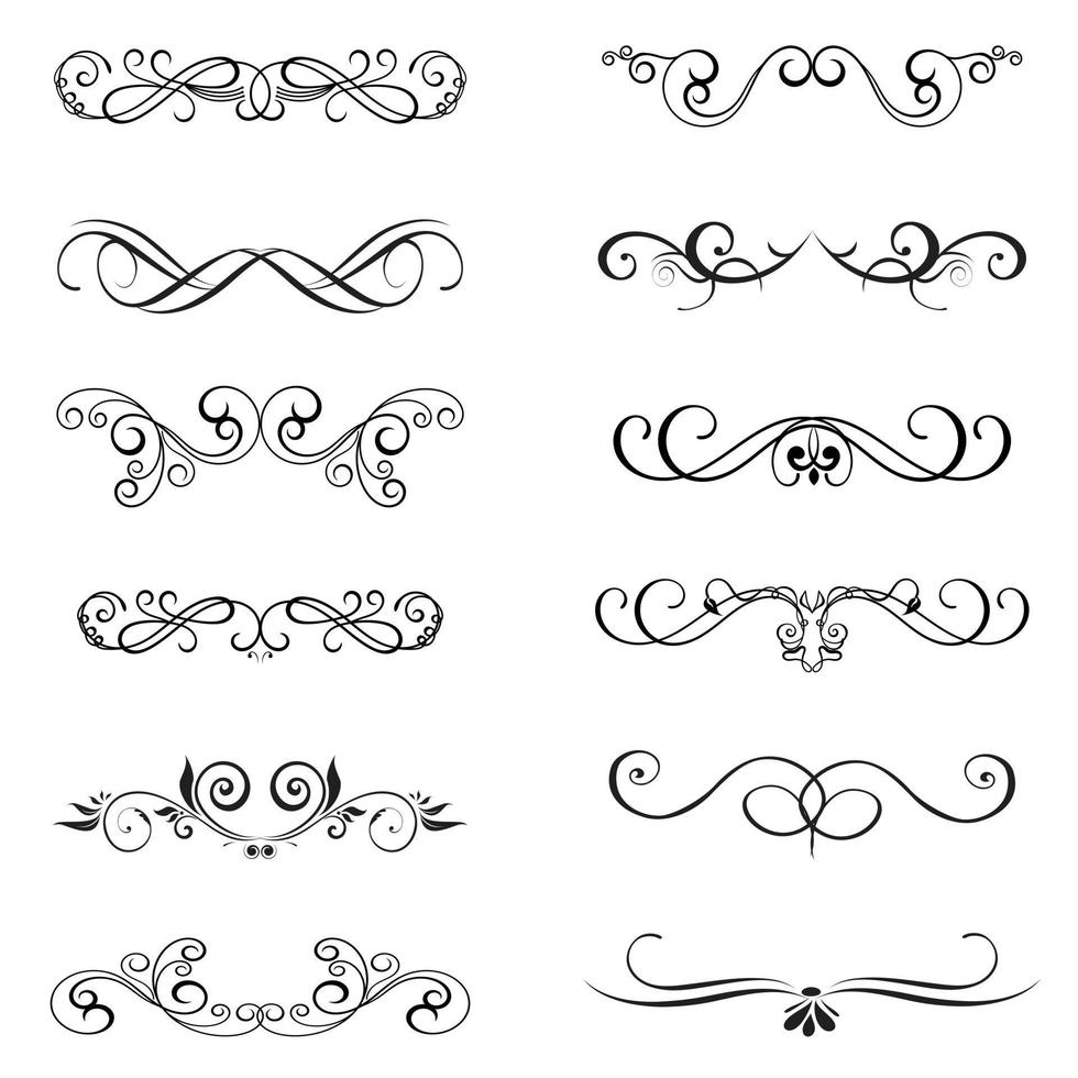 Ornate frames and scroll elements. 23097078 Vector Art at Vecteezy