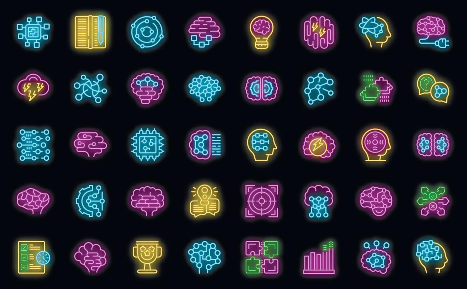 Brainstorm icons set vector neon 23097716 Vector Art at Vecteezy Brainstorm icons set vector neon 23097716 Vector Art at Vecteezy
