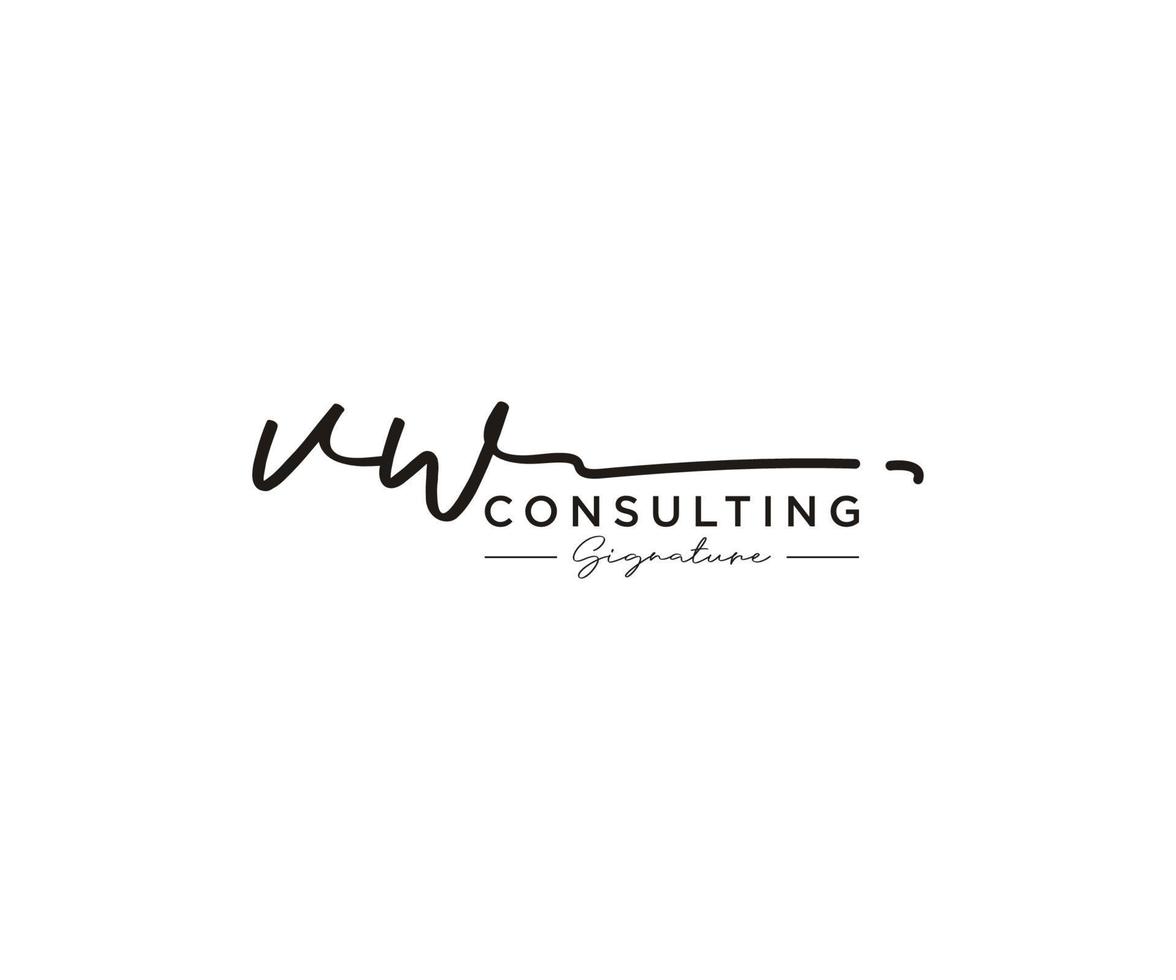 Initial Vw Signature Logo Collection Template Vector Hand Drawn