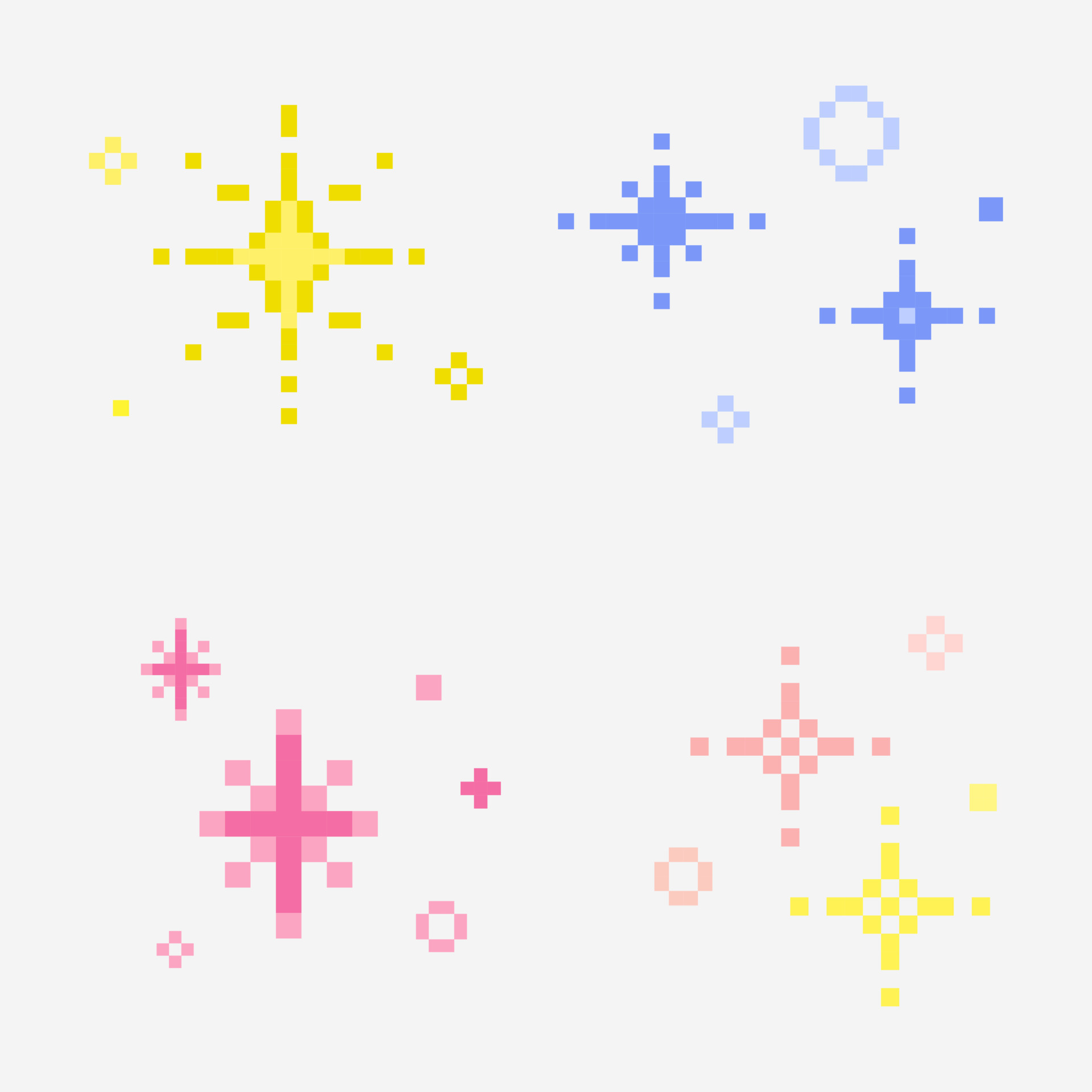 sparkle star pixel, Sparkling pixel set, 23103258 Vector Art at Vecteezy