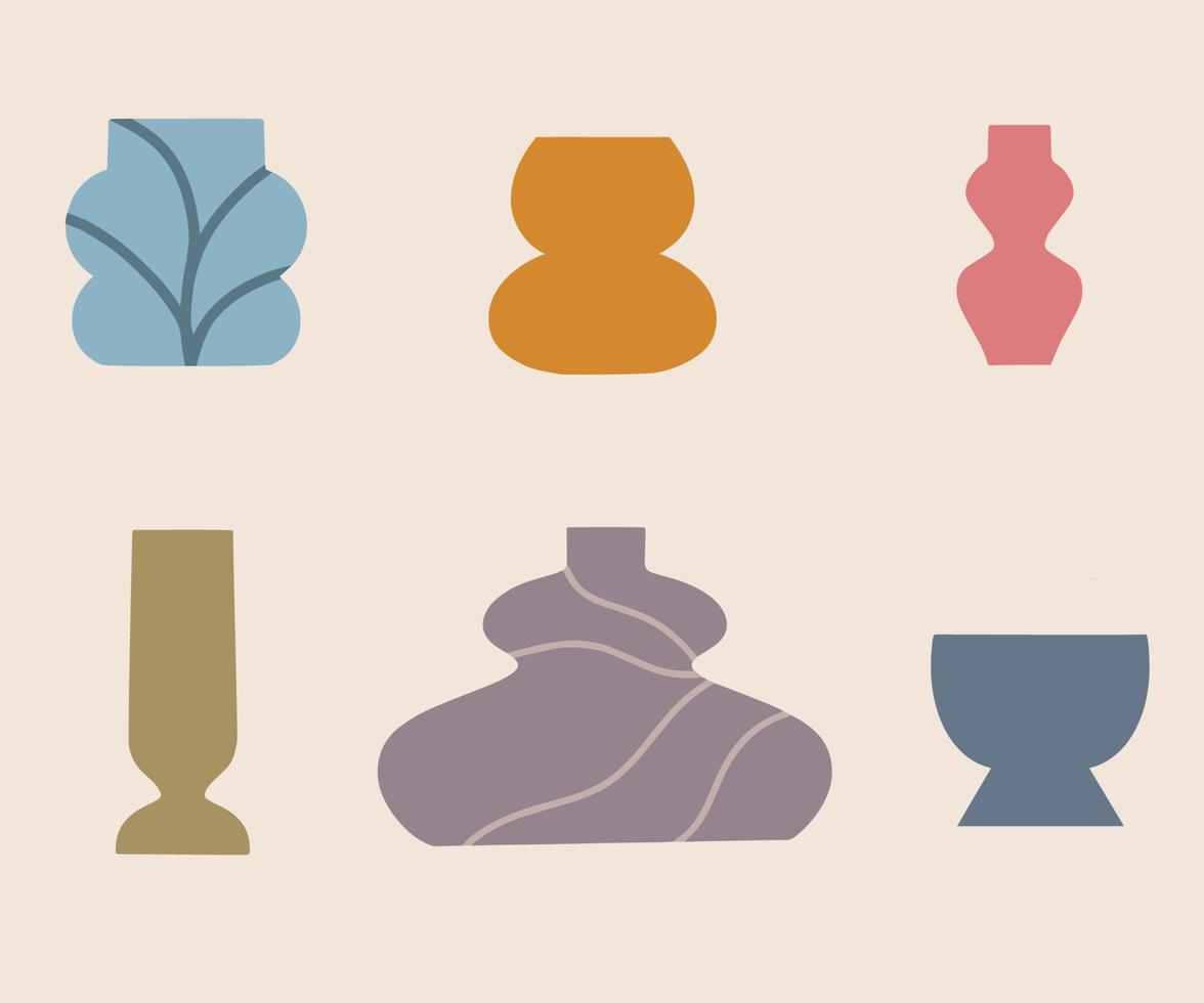 A collection of different vases with different shapes 23105898 Vector Art at Vecteezy