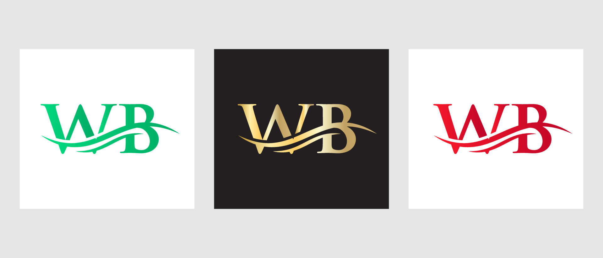 Initial Monogram Letter WB Logo Design. WB Logotype Template 23107089 Vector Art at Vecteezy
