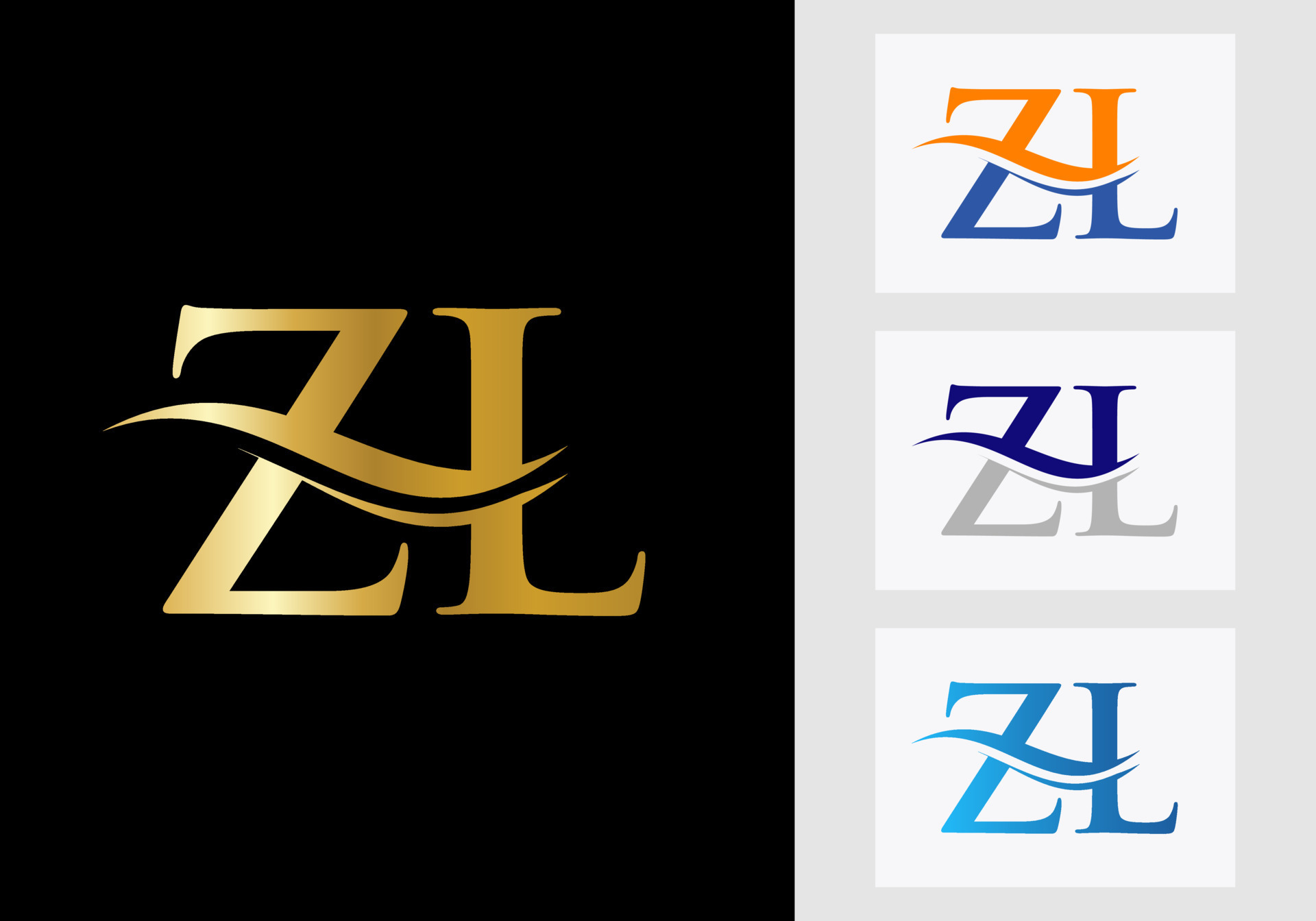 Initial Monogram Letter ZL Logo Design. ZLogotype Template 23107114 Vector Art at Vecteezy