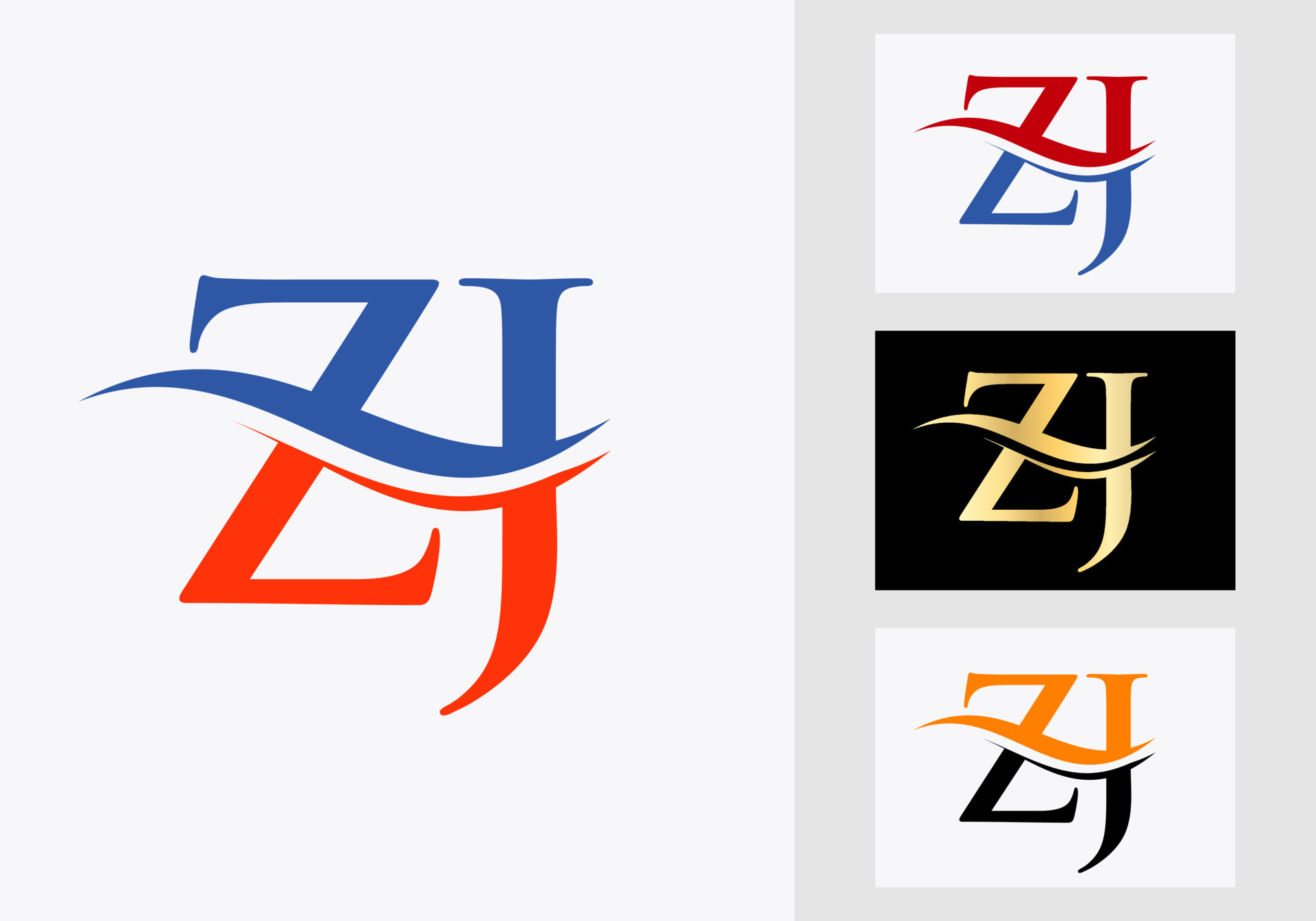 Initial Monogram Letter Zj Logo Design Zj Logotype Template 23107120 Vector Art At Vecteezy