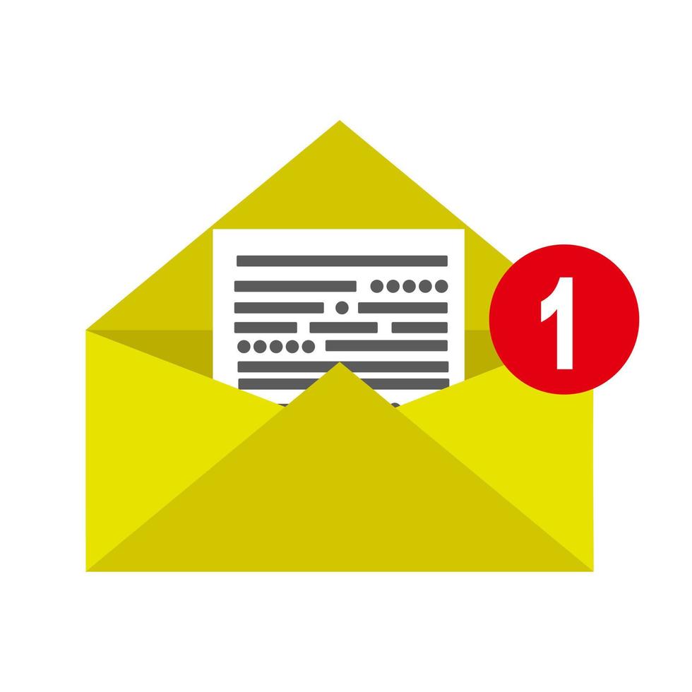 New incoming messages with notification icon. Open mail Envelope with ... New incoming messages with notification icon. Open mail Envelope with ...
