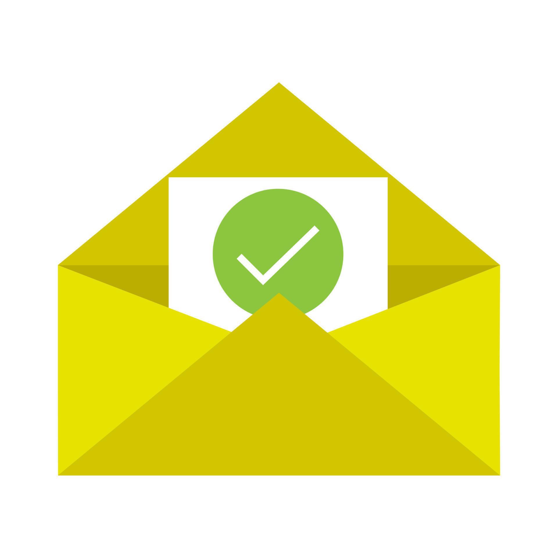 Email message sent successfully. Open mail Envelope with incoming message. New incoming messages ...