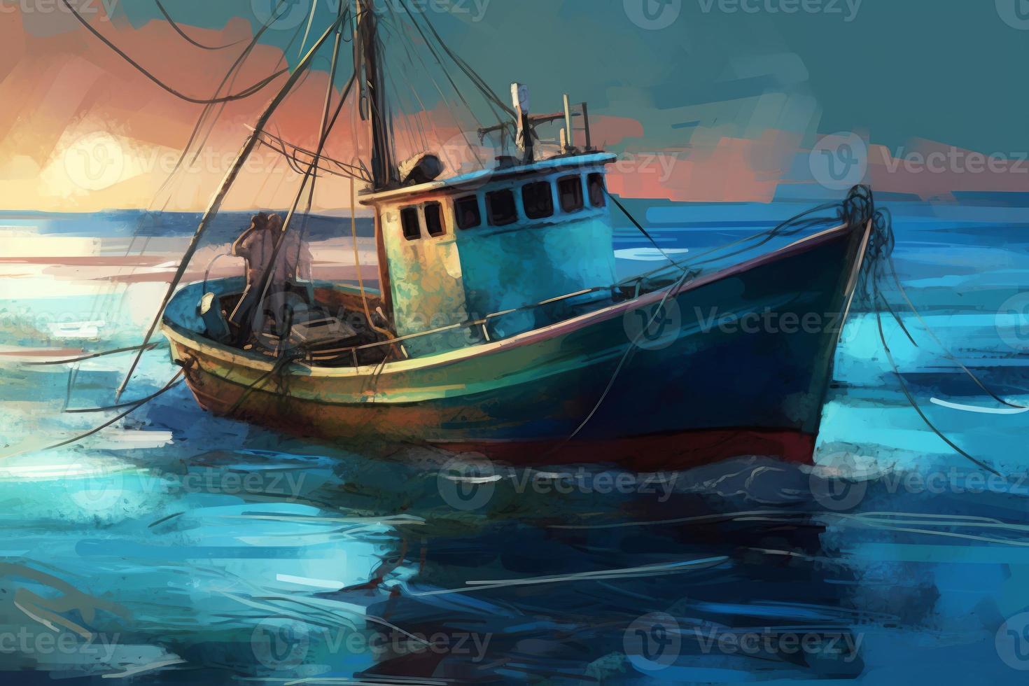 Fishing boat. Generate Ai 23116519 Stock Photo at Vecteezy Fishing boat. Generate Ai 23116519 Stock Photo at Vecteezy