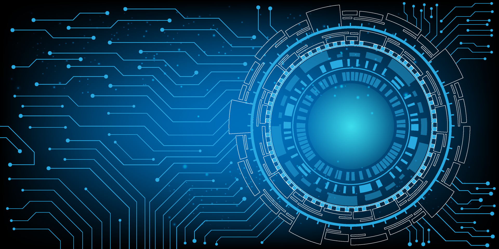 Computer Chip Electronic Circuit Board Vector For Technology And