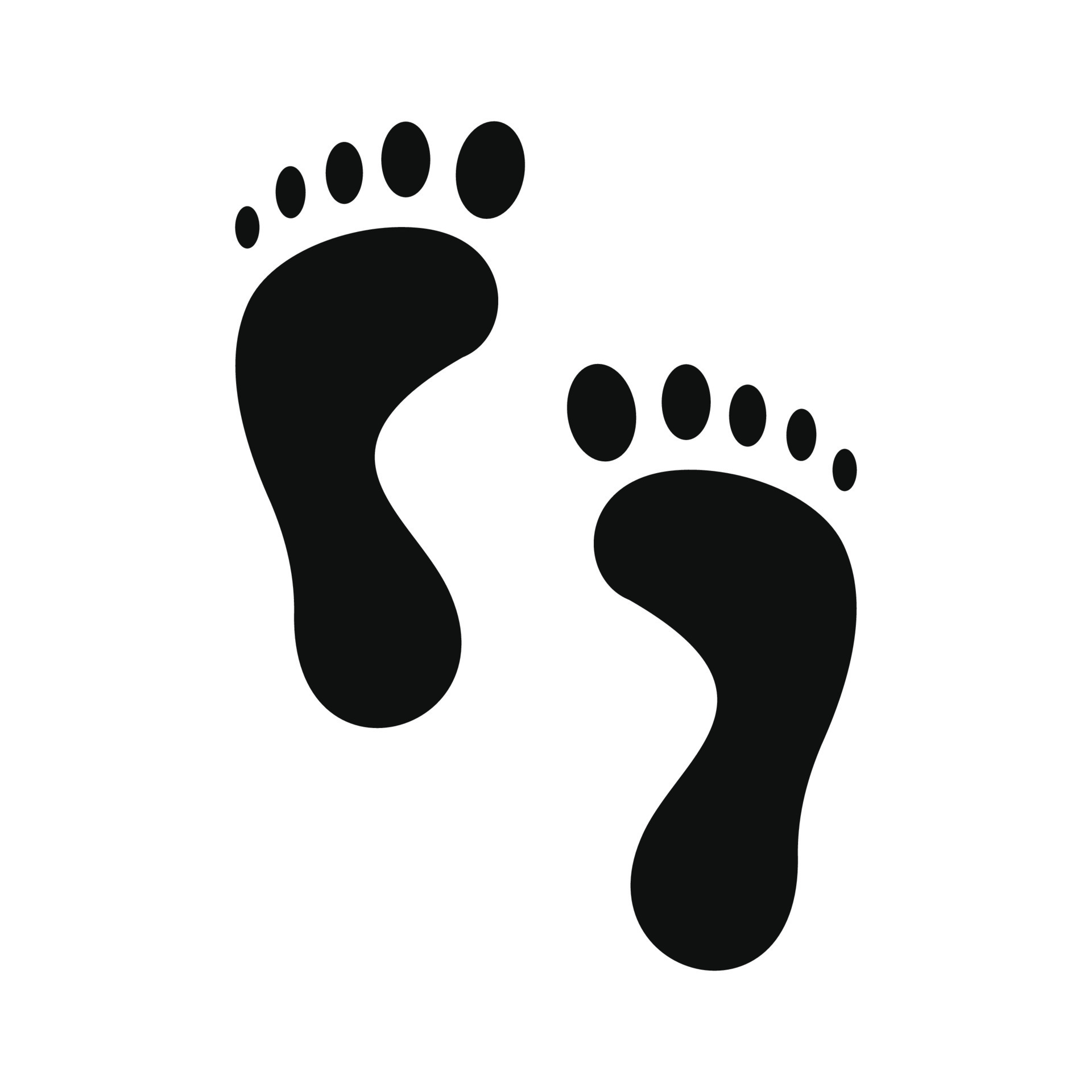 Foot print icon isolated on white background 23119019 Vector Art at Vecteezy
