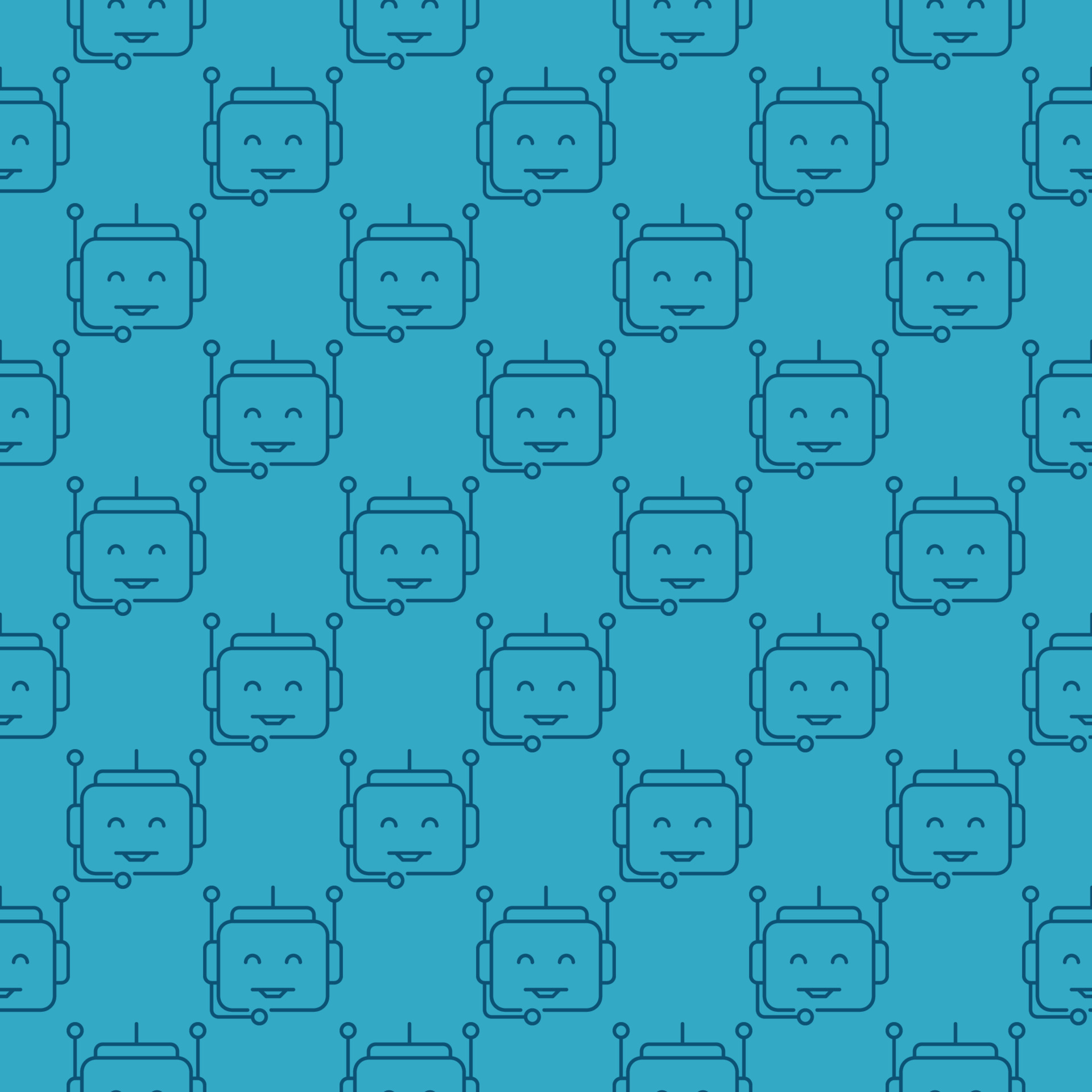 Chatbot Robot Head Vector Concept Outline Seamless Pattern 23119782