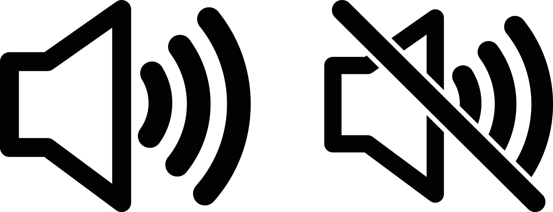 sound on off icons vector in line style . sound volume and mute icon ... sound on off icons vector in line style . sound volume and mute icon ...