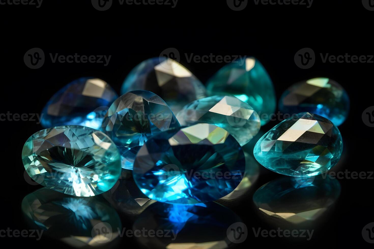 blue sapphire on black coal background. Neural network 23125125 Stock Photo at Vecteezy
