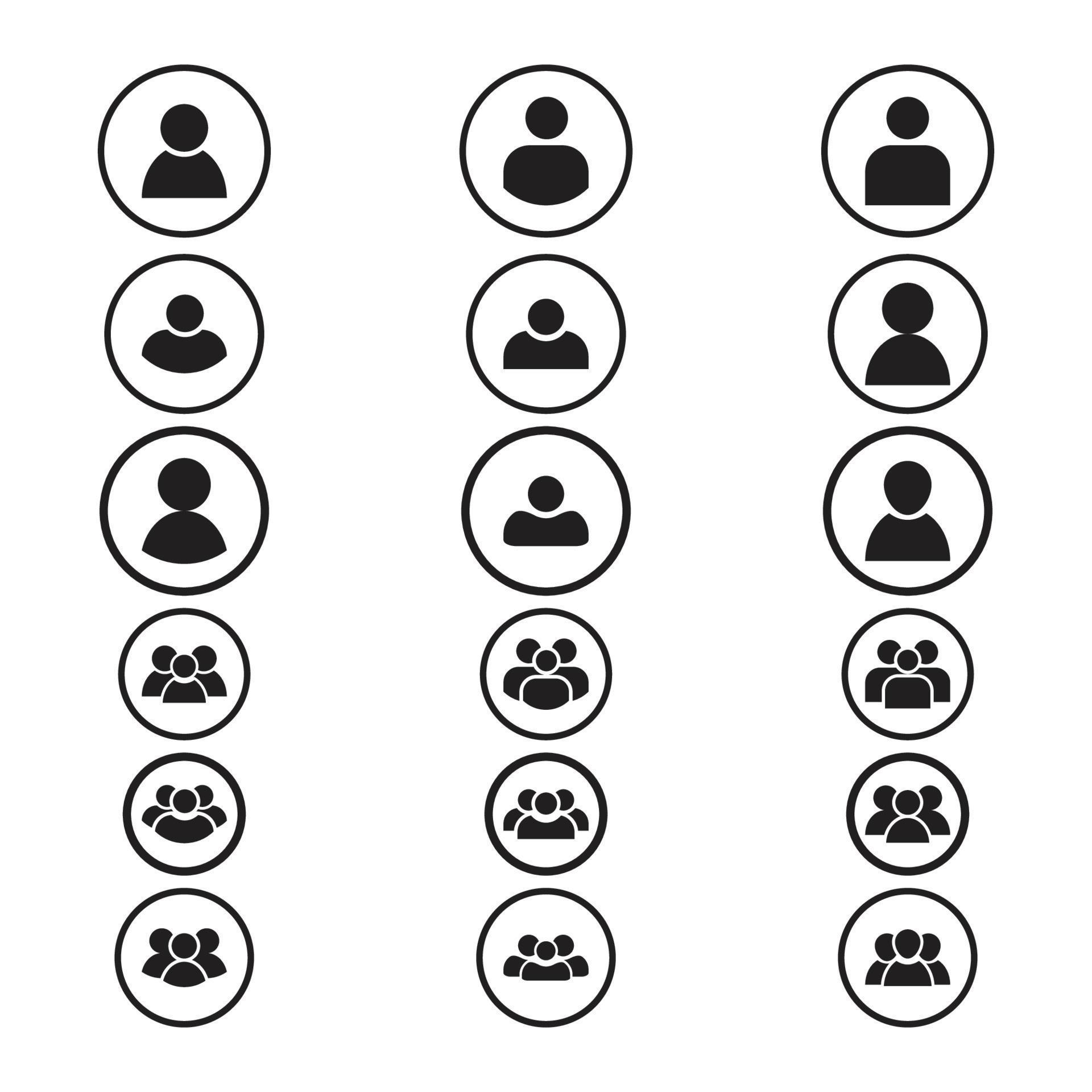 Simple Set of User Icon. Single User Icon. Multiple User Icon. User ...