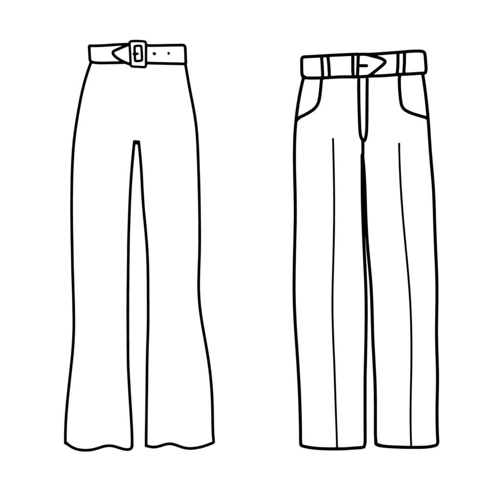 Line Sketch Of Pants Jeans Doodle Funny Clothes Set 23129215 Vector line-sketch-of-pants-jeans-doodle-funny-clothes-set-23129215-vector