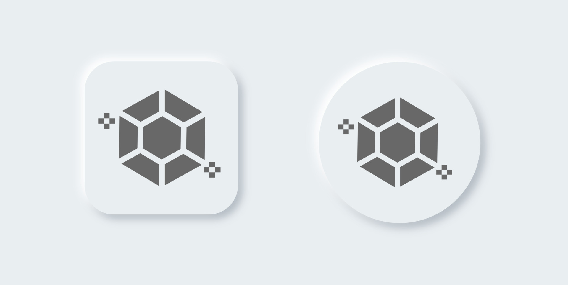 Diamond Solid Icon In Neomorphic Design Style Gem Signs Vector