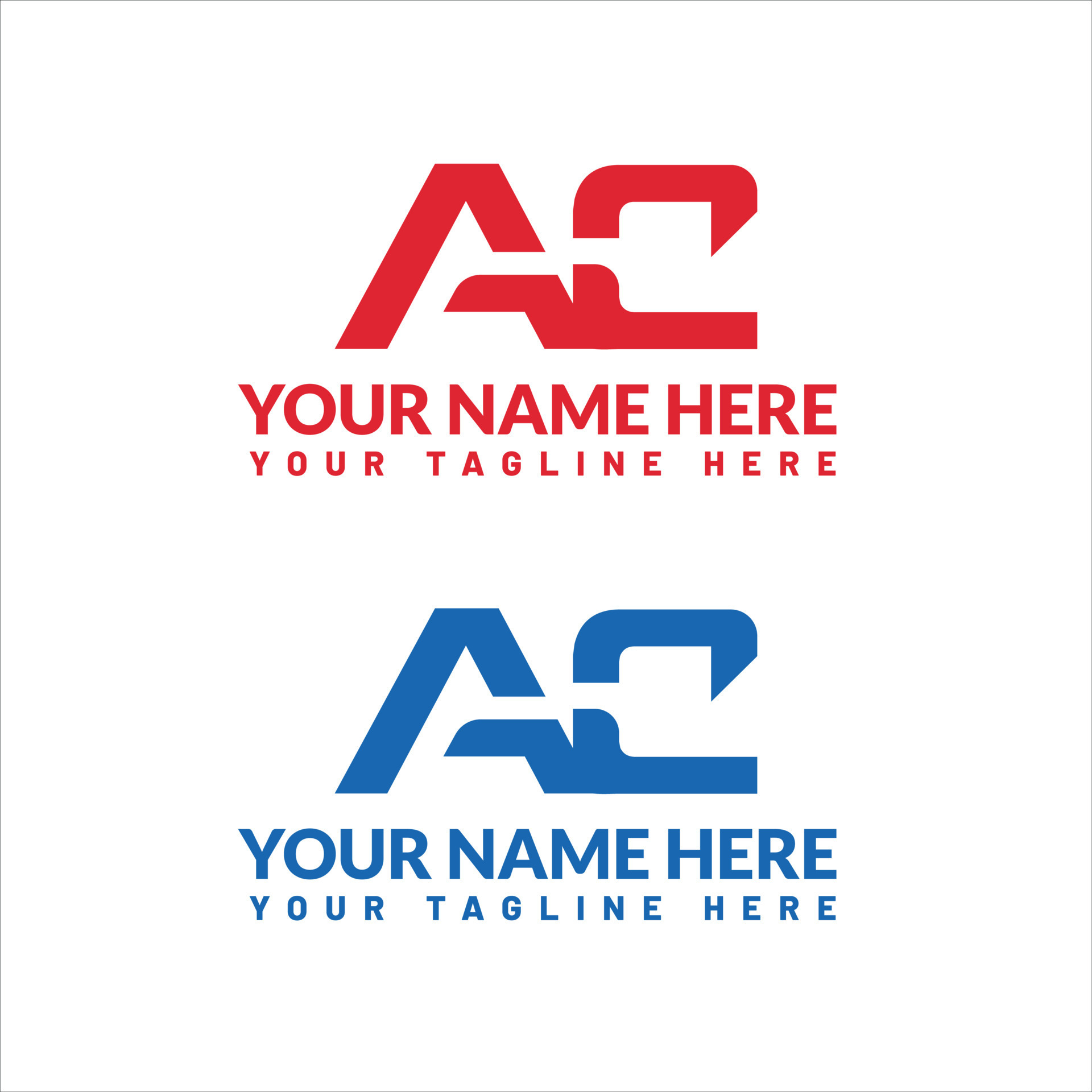 AC letter logo or ac text logo and ac word logo design. 23130561 Vector Art at Vecteezy