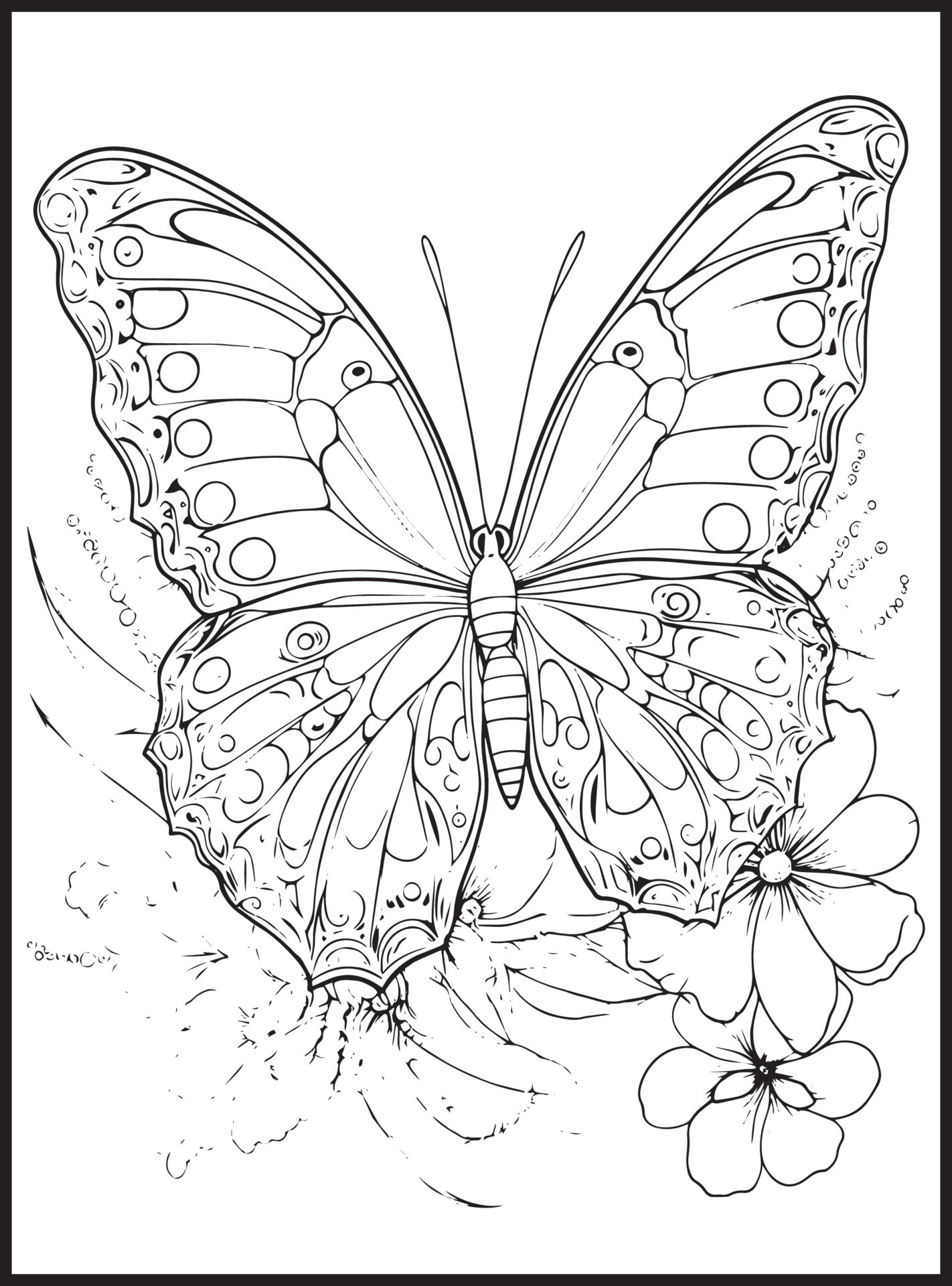 Coloring Pages of Butterflies for Adults: A Relaxing and Creative Escape