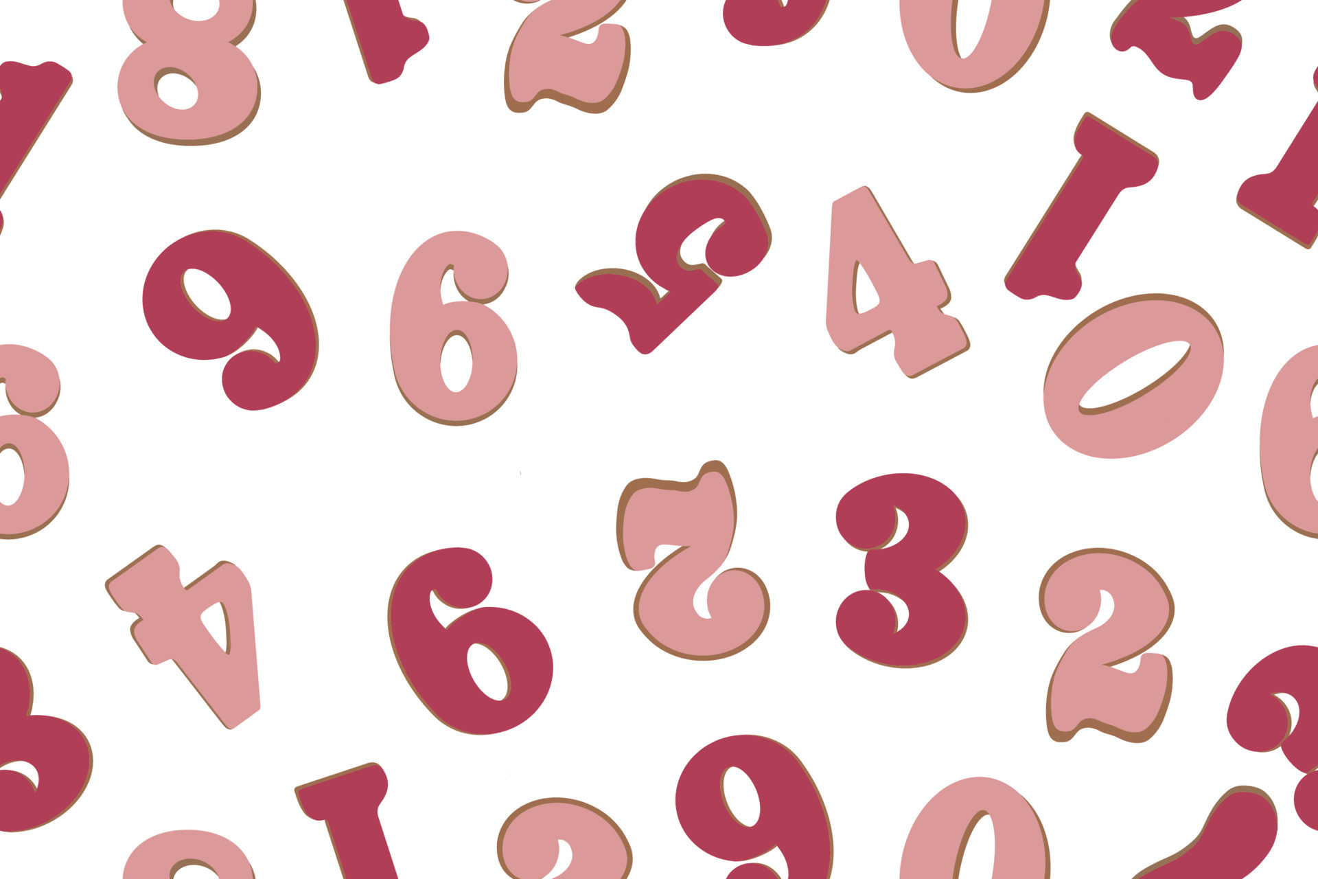 Numbers Background Seamless Pattern Abstract Background From Random Numbers Cheerful