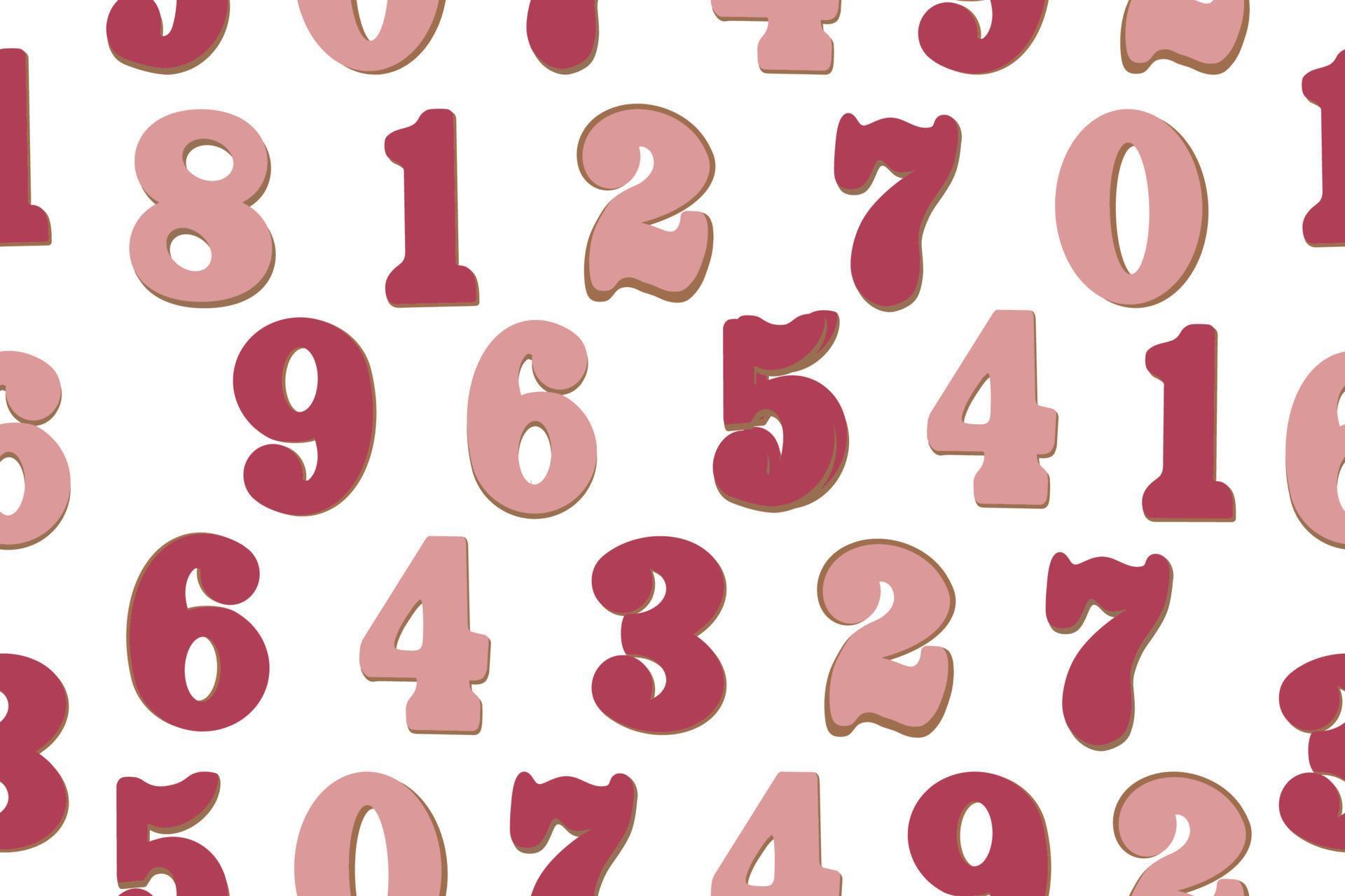 Numbers Background Seamless Pattern Abstract Background From Random Numbers Cheerful