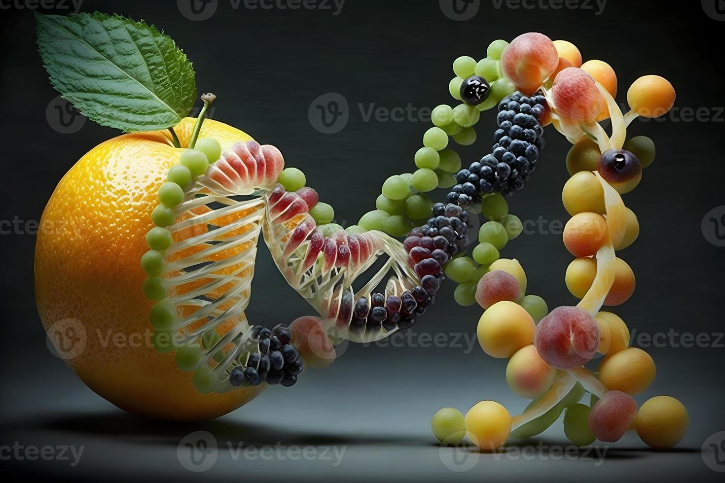 Gmo Food And Genetically Modified Crops Or Engineered Agriculture Concepts Fruit And Vegetables