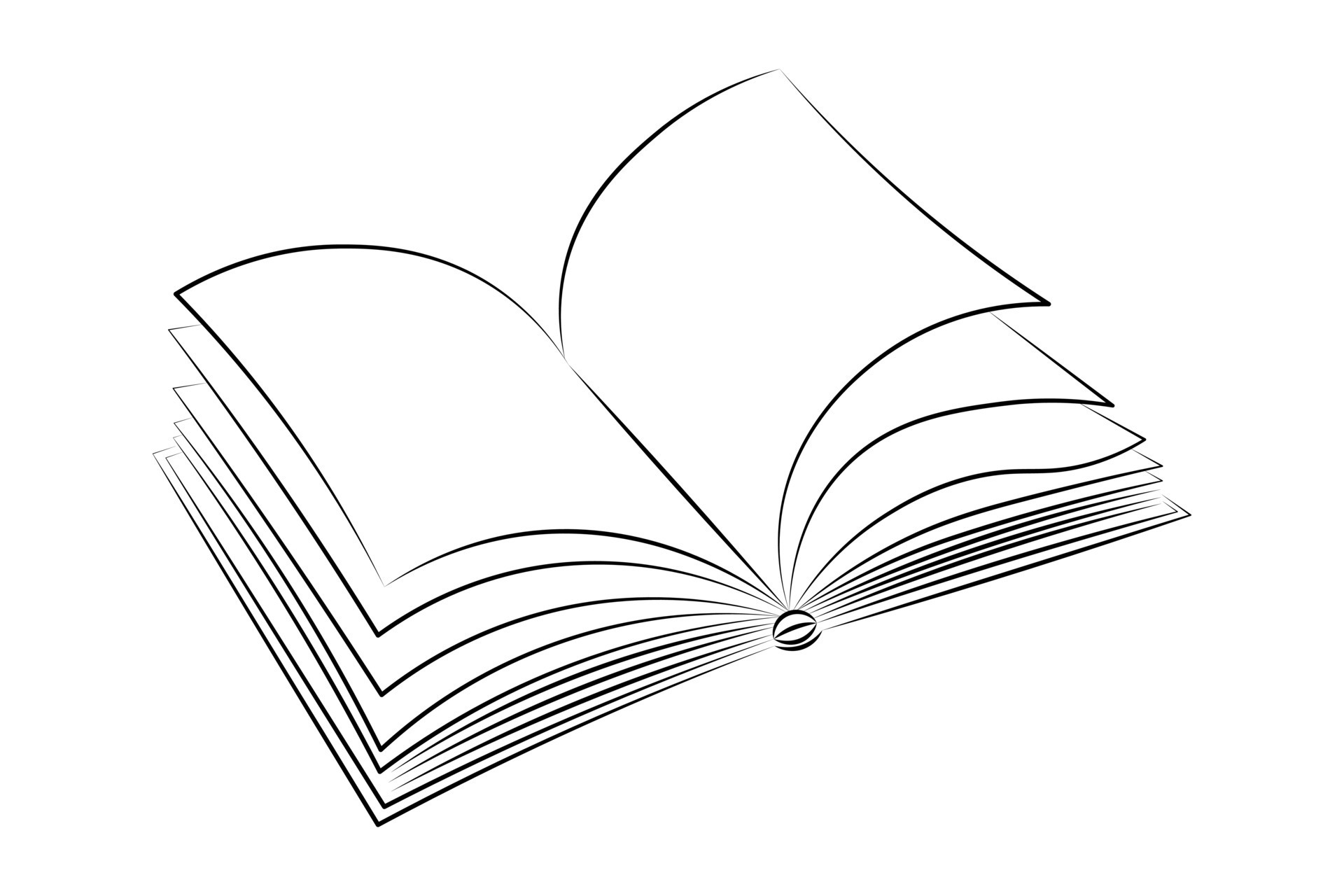 Open book, book pages, line art, sketch. Illustration, vector 23138147 ... Open book, book pages, line art, sketch. Illustration, vector 23138147 ...