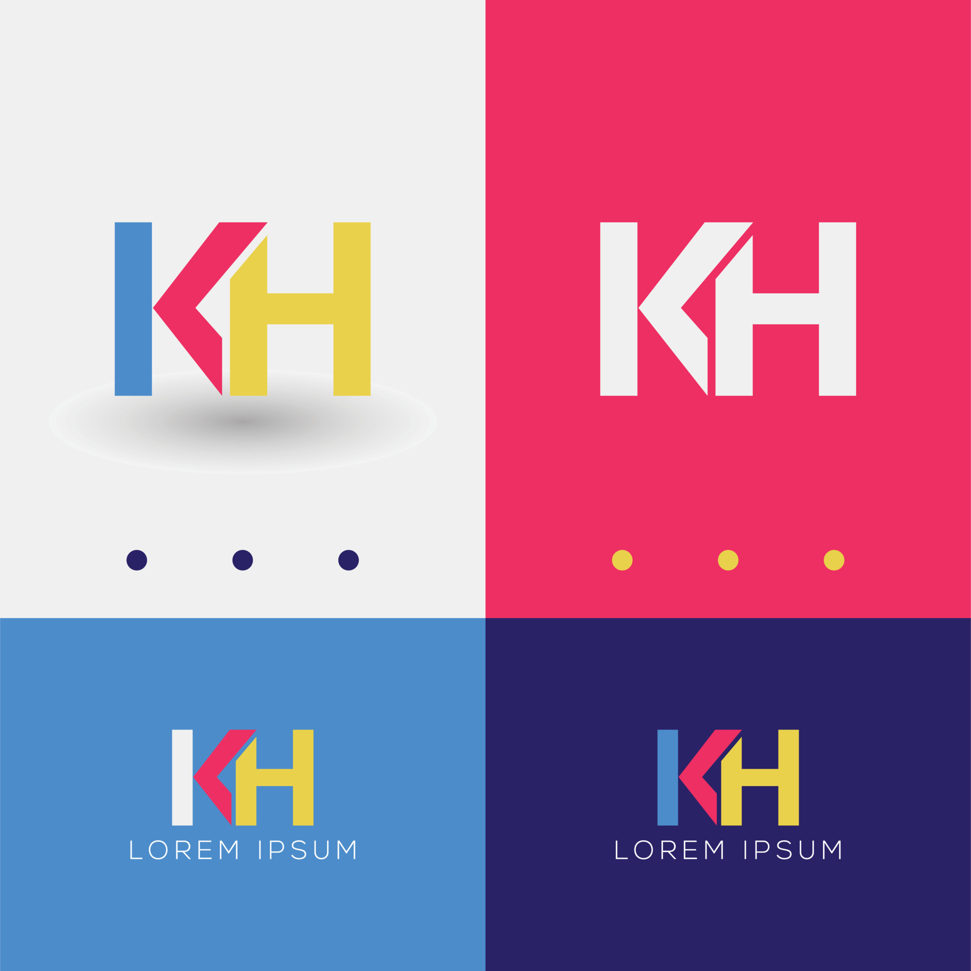 letra kh logo vector ilustración 23138628 Vector en Vecteezy