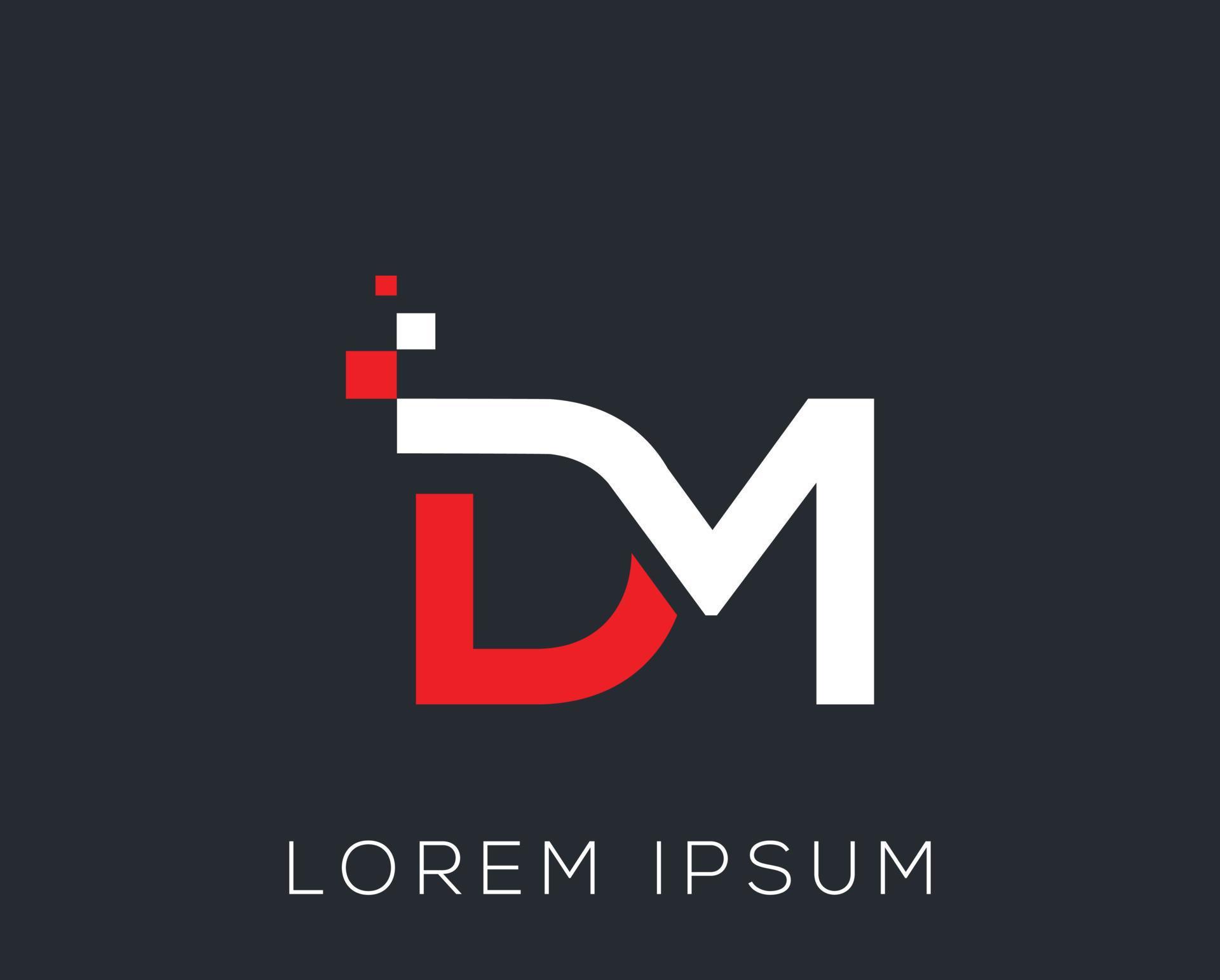 Alphabet 'DM' Technology Icon Design Template 23138648 Vector Art at Vecteezy