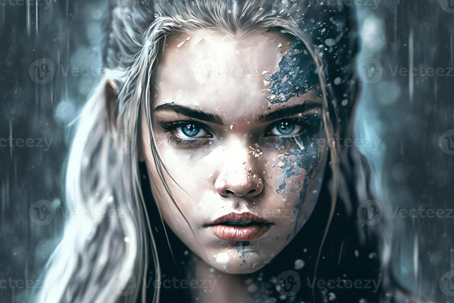 Portrait Of A Beautiful Girl Queen Of Diamonds Fantasy Dark Goddess Neural Network Ai Generated