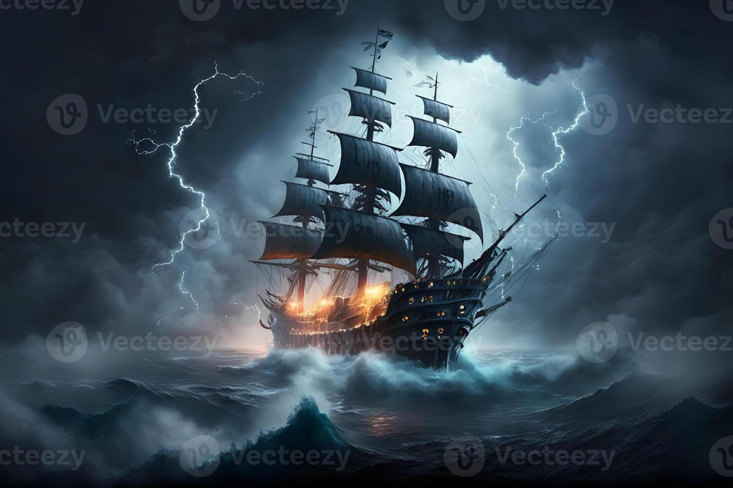 Sailing Ship Storm