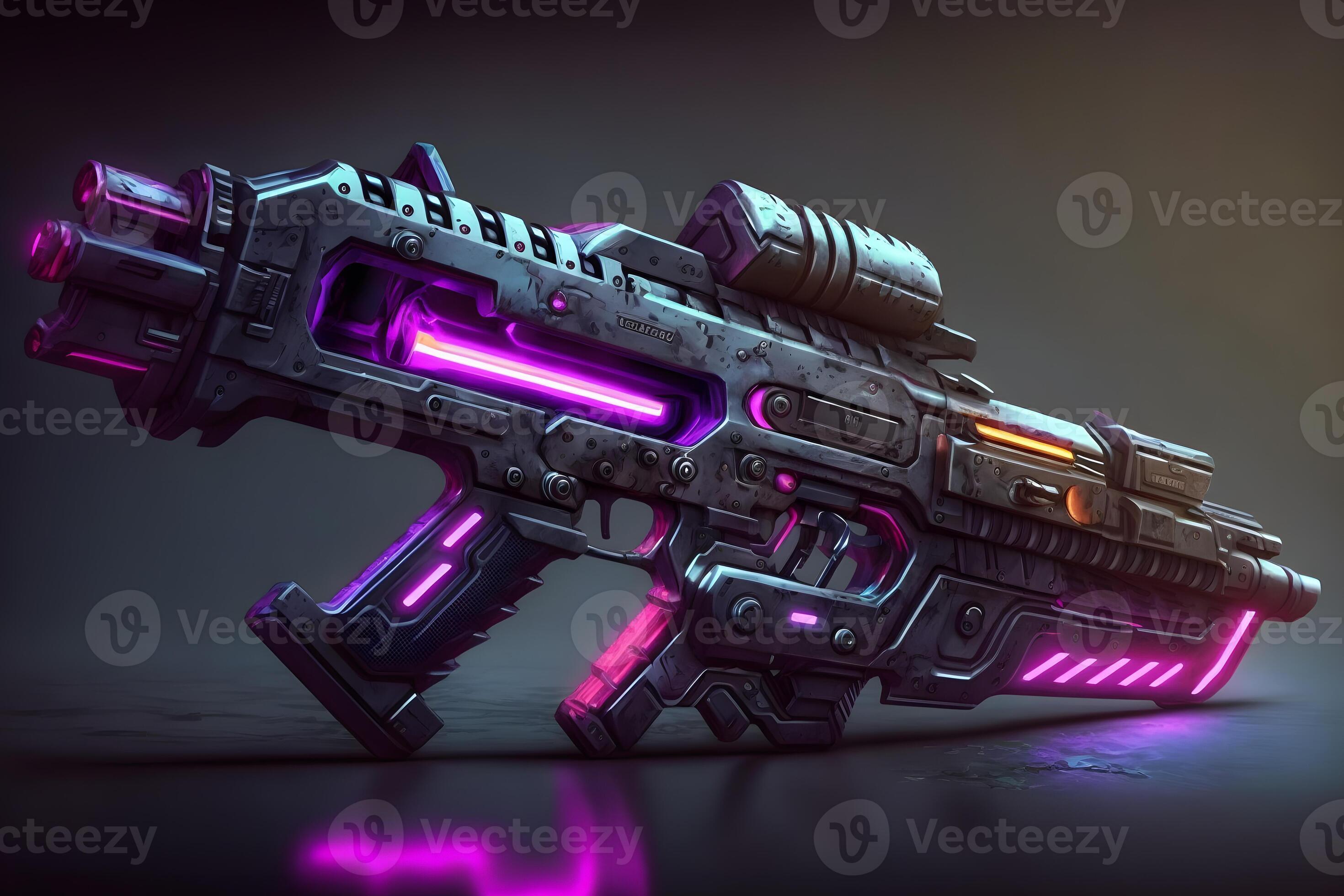 futurista ciber arma, espacio neón pistola. neural red ai generado Arte 23138972 Foto de stock ...