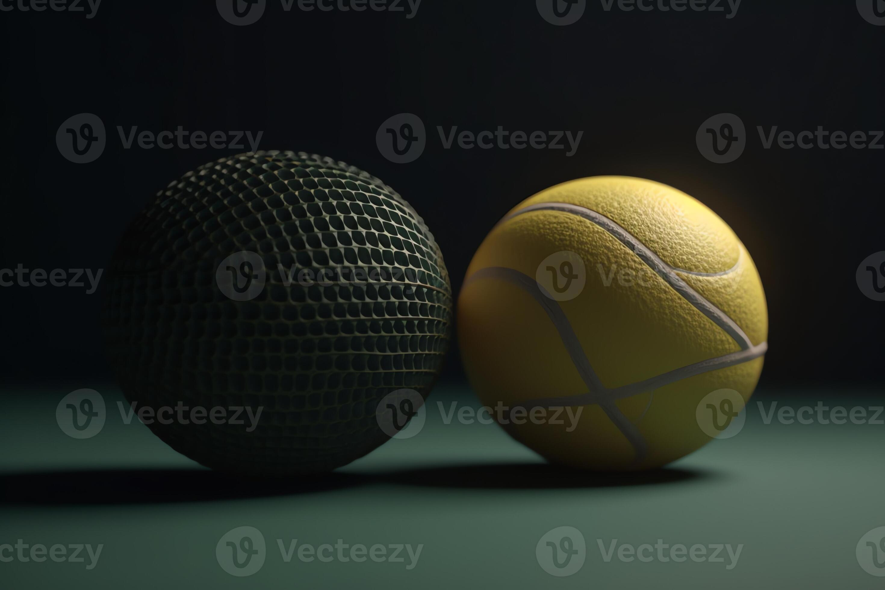 Tennis ball and 3D rendering Two objects one physical and one digital. 23140556 Stock Photo at ...